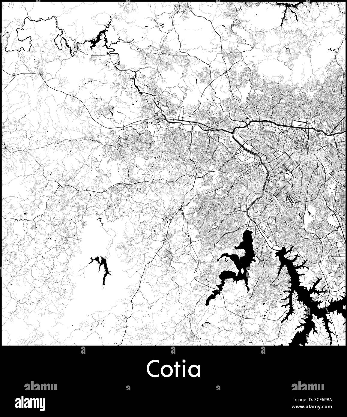 Cotia city map hi-res stock photography and images - Alamy