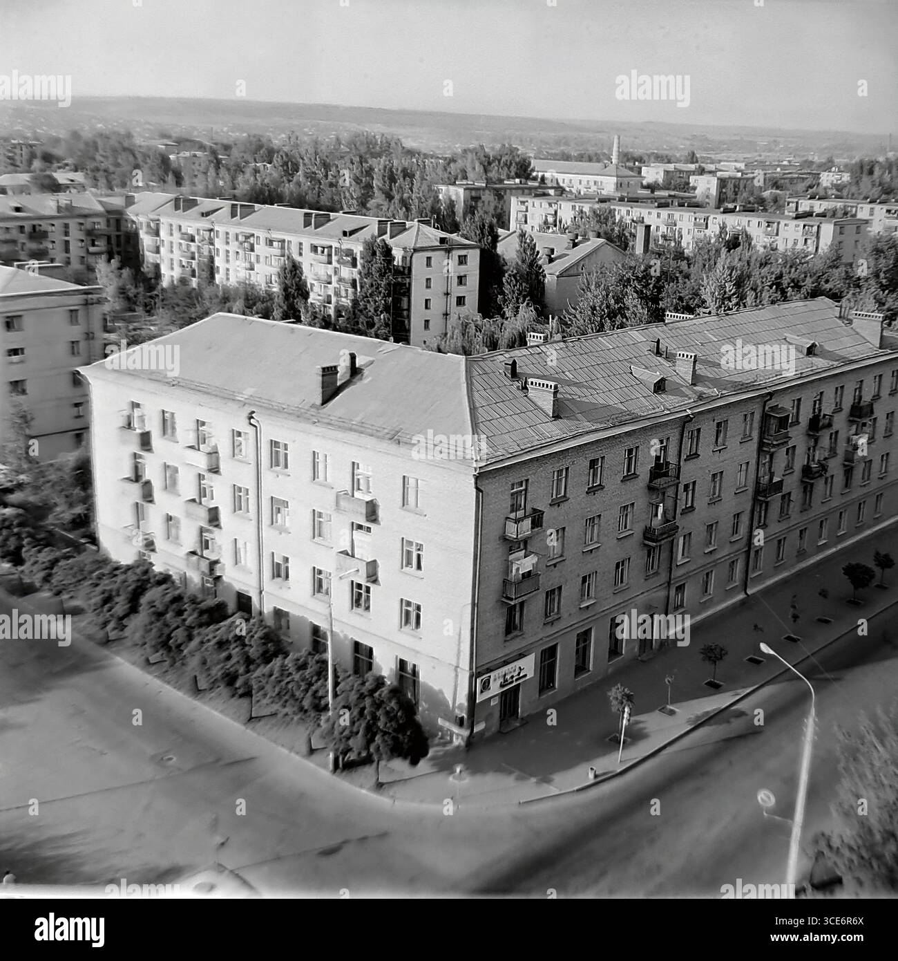 A panoramic view of the intersection of October Revolution Street (now ...