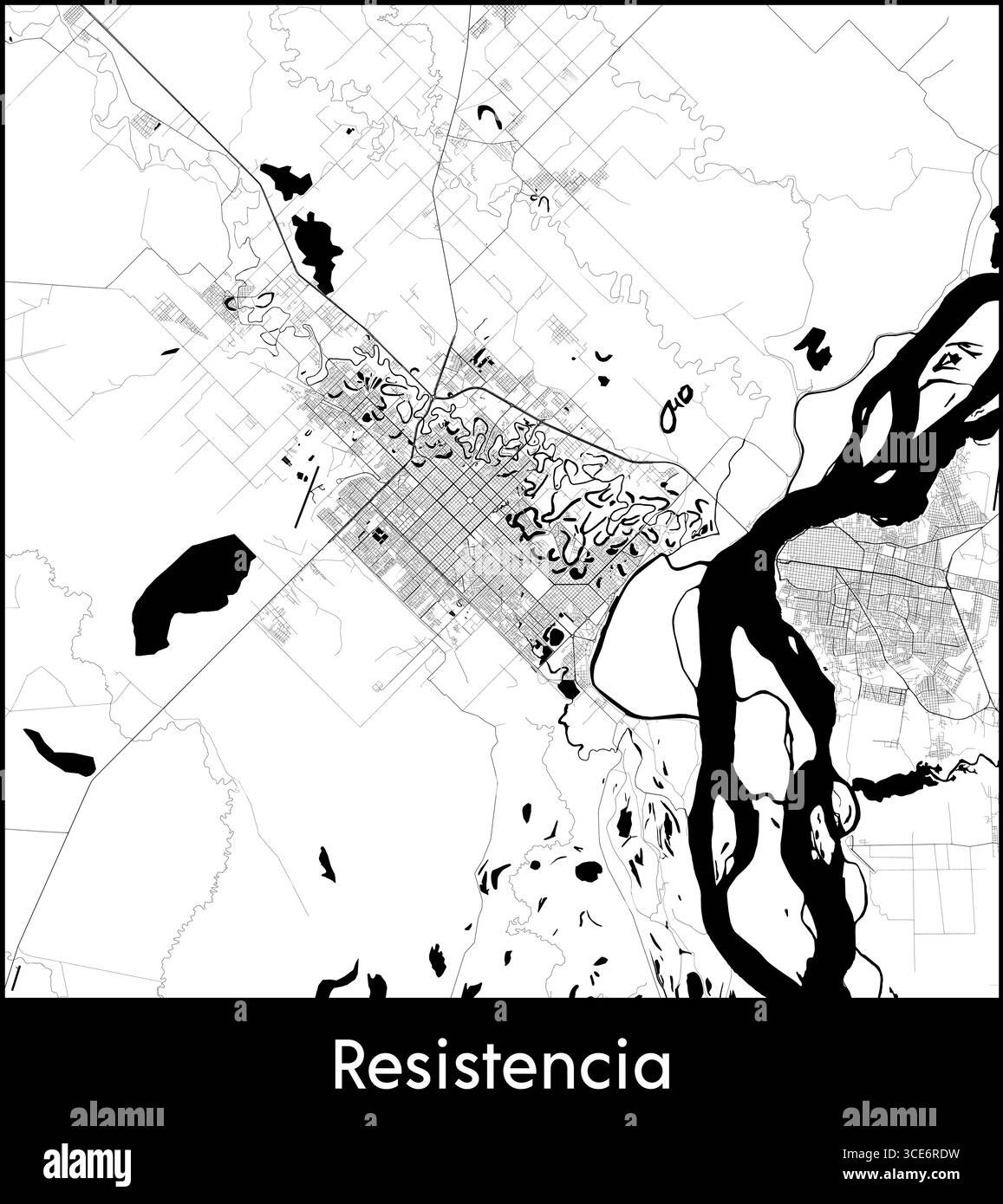 Resistencia vector vectors map hi-res stock photography and images - Alamy