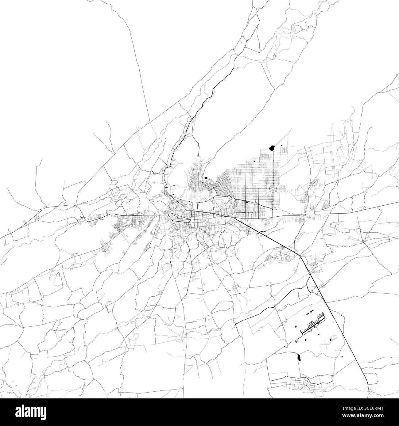 Ghazni city map, Afghanistan - Topographic vector map poster Stock Vector Image & Art - Alamy