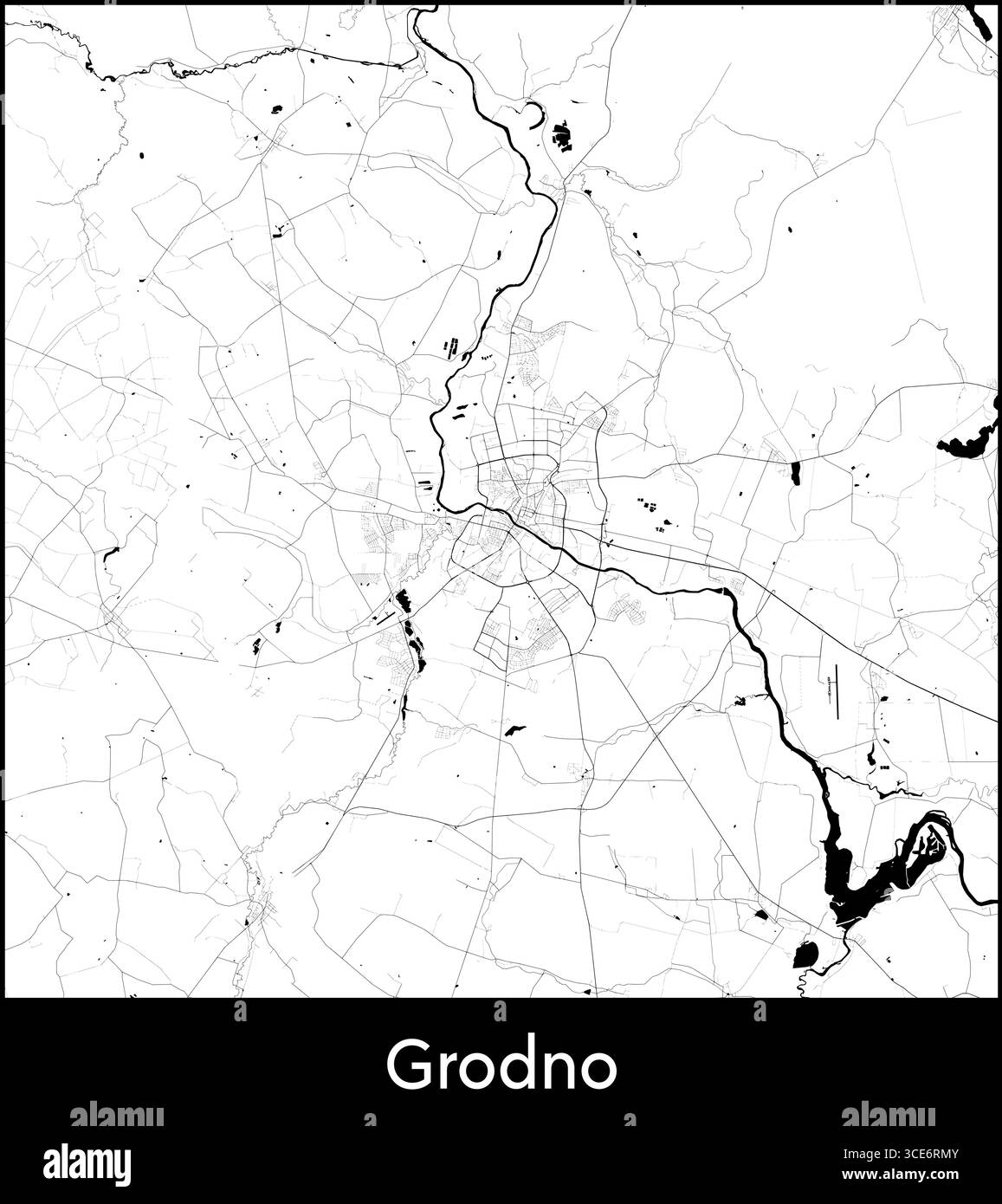 Grodno city map Stock Vector Images - Alamy