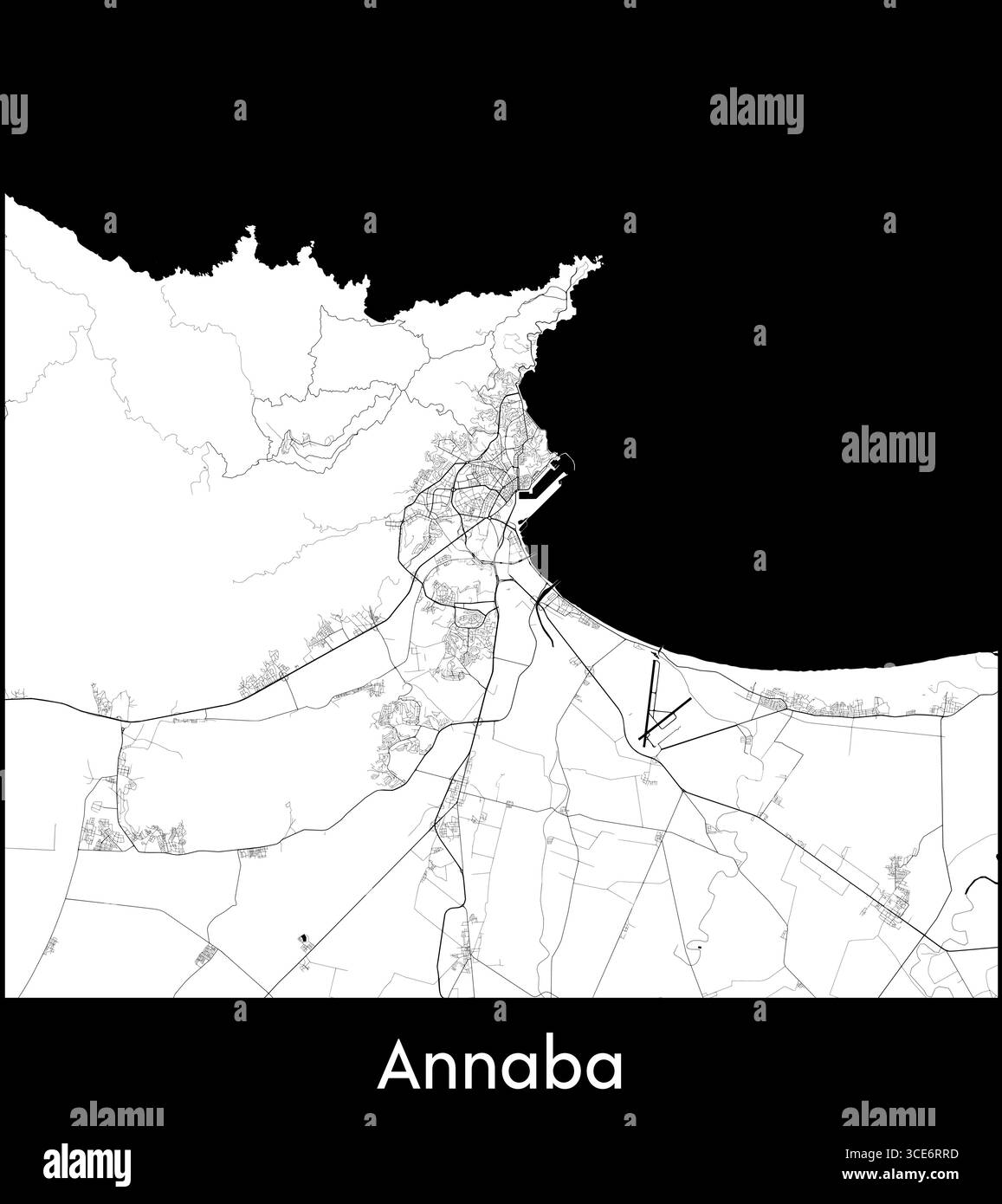 Map of annaba Black and White Stock Photos & Images - Alamy