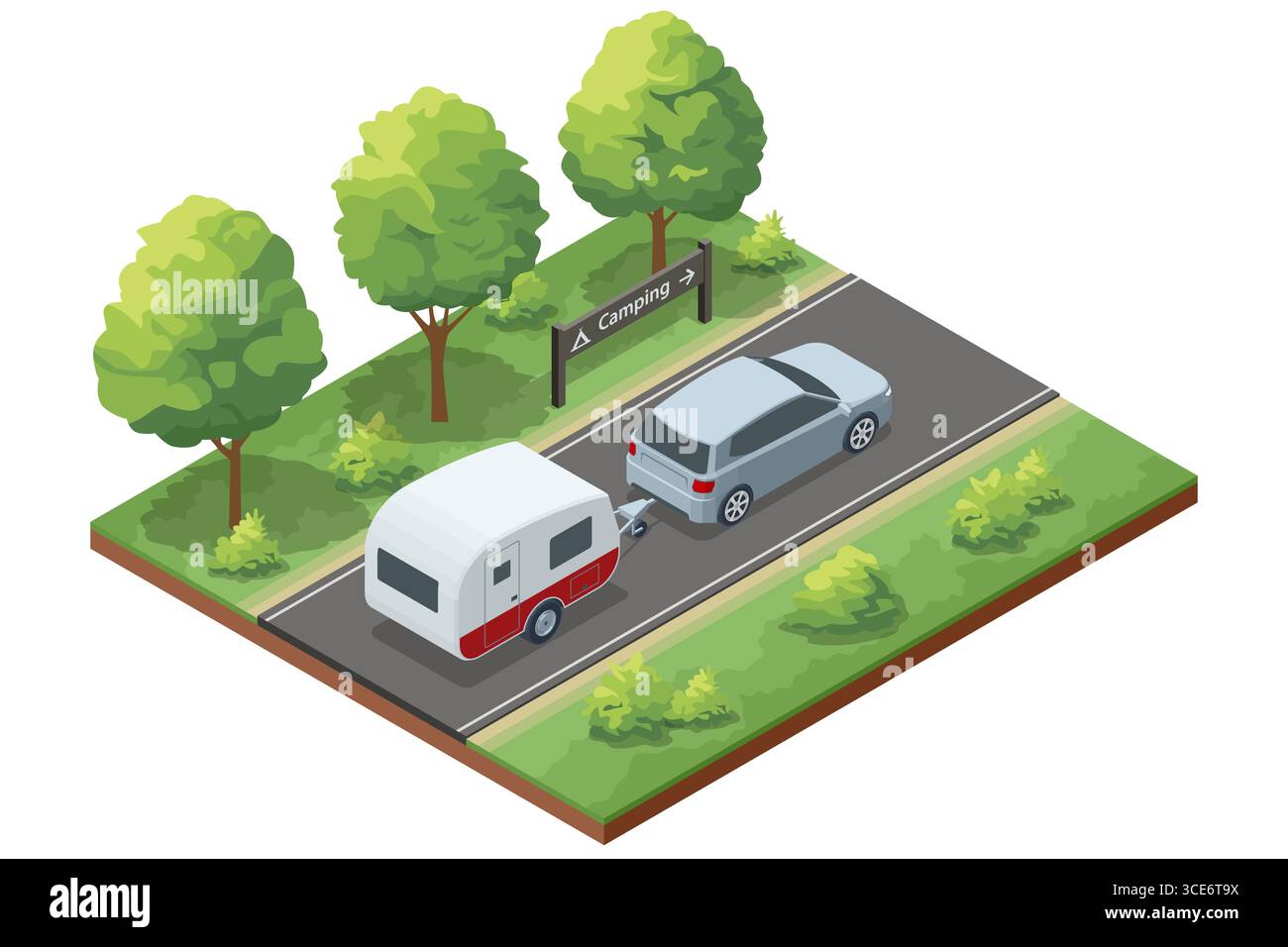 Driving on small road Cut Out Stock Images & Pictures - Alamy