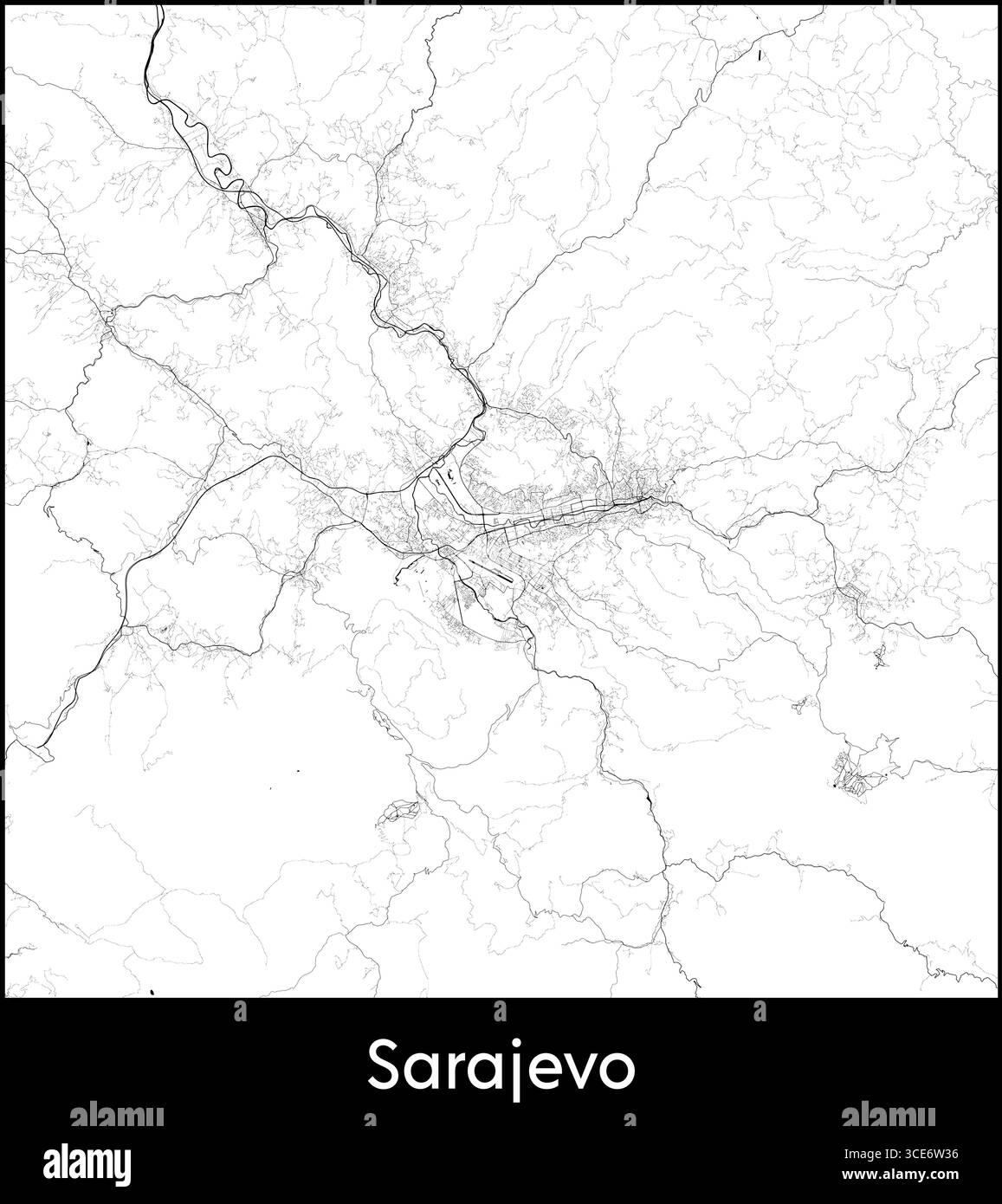 Sarajevo poster Black and White Stock Photos & Images - Alamy