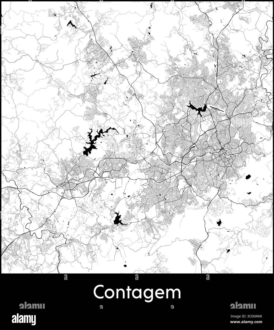 Contagem map hi-res stock photography and images - Alamy