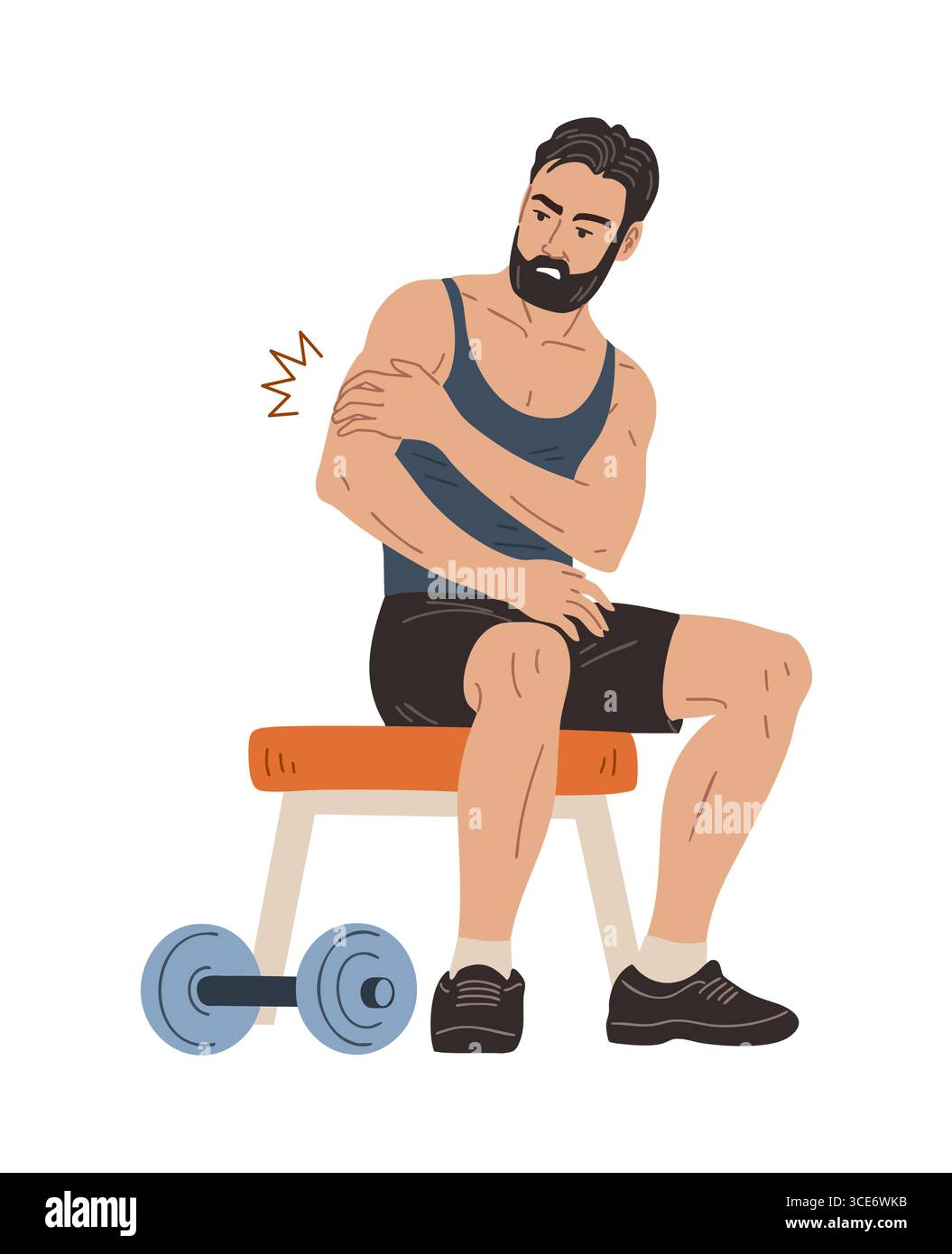 Pain gym injury Stock Vector Images - Alamy