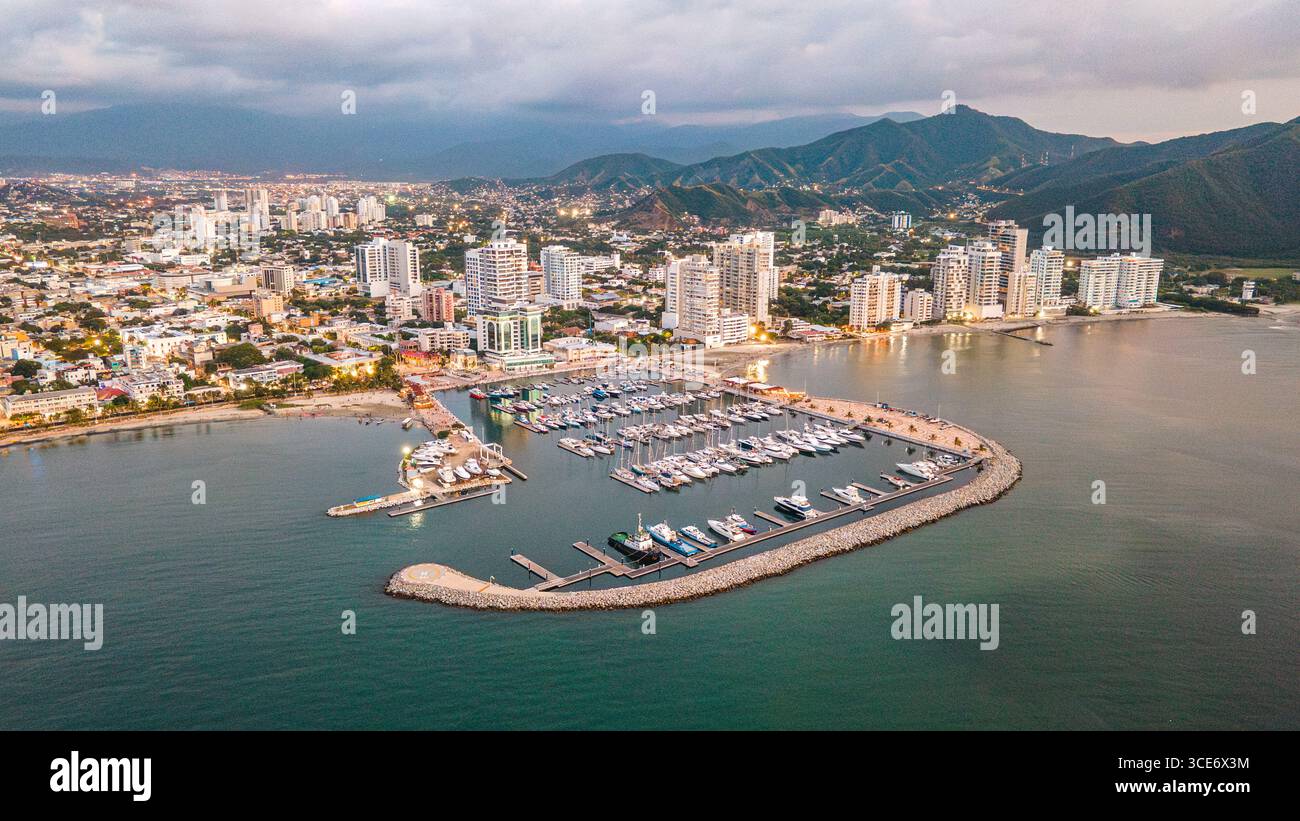 Panoramic view marina santa marta hi-res stock photography and images ...