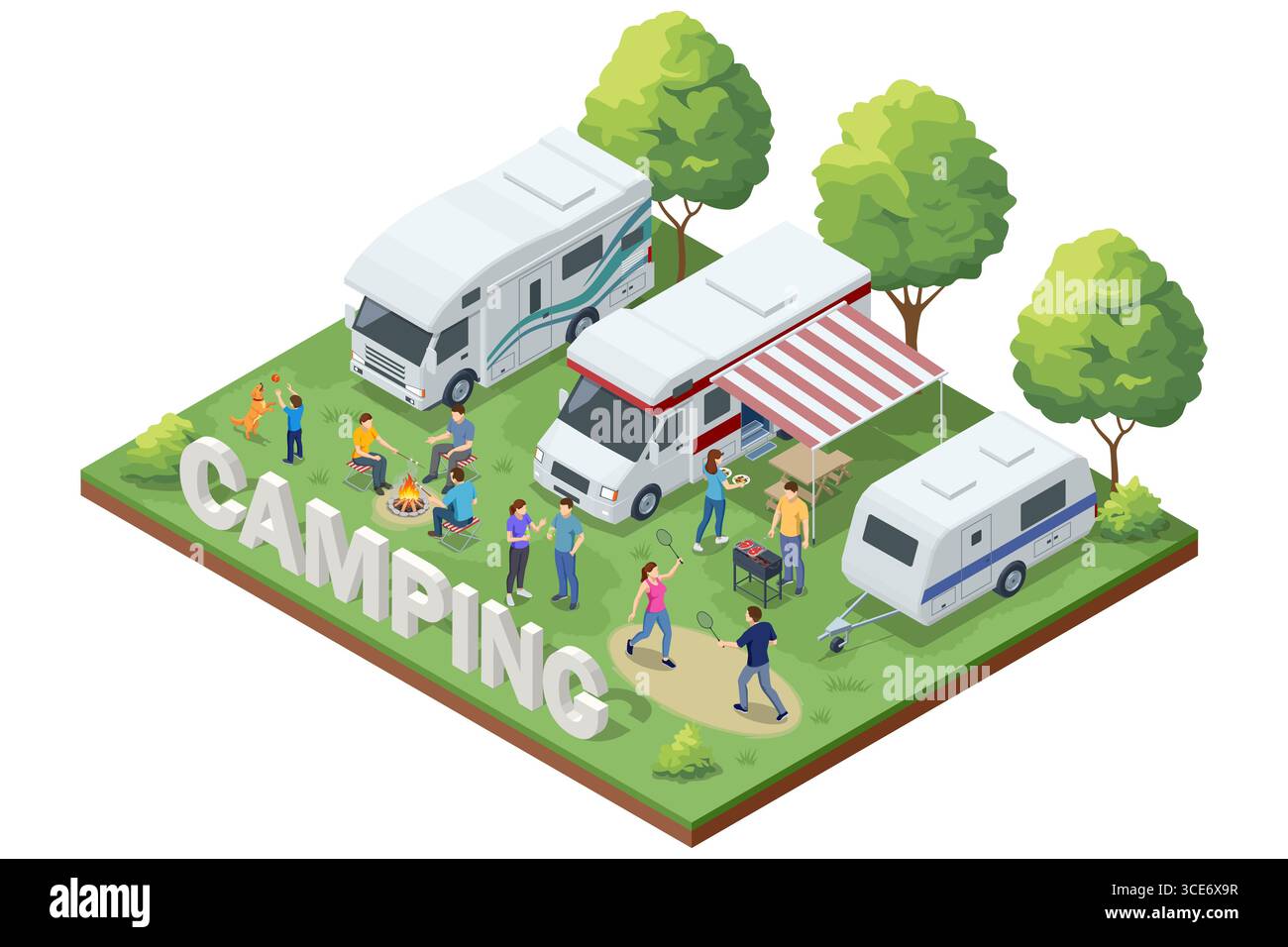 Rv rvs caravan Stock Vector Images - Alamy