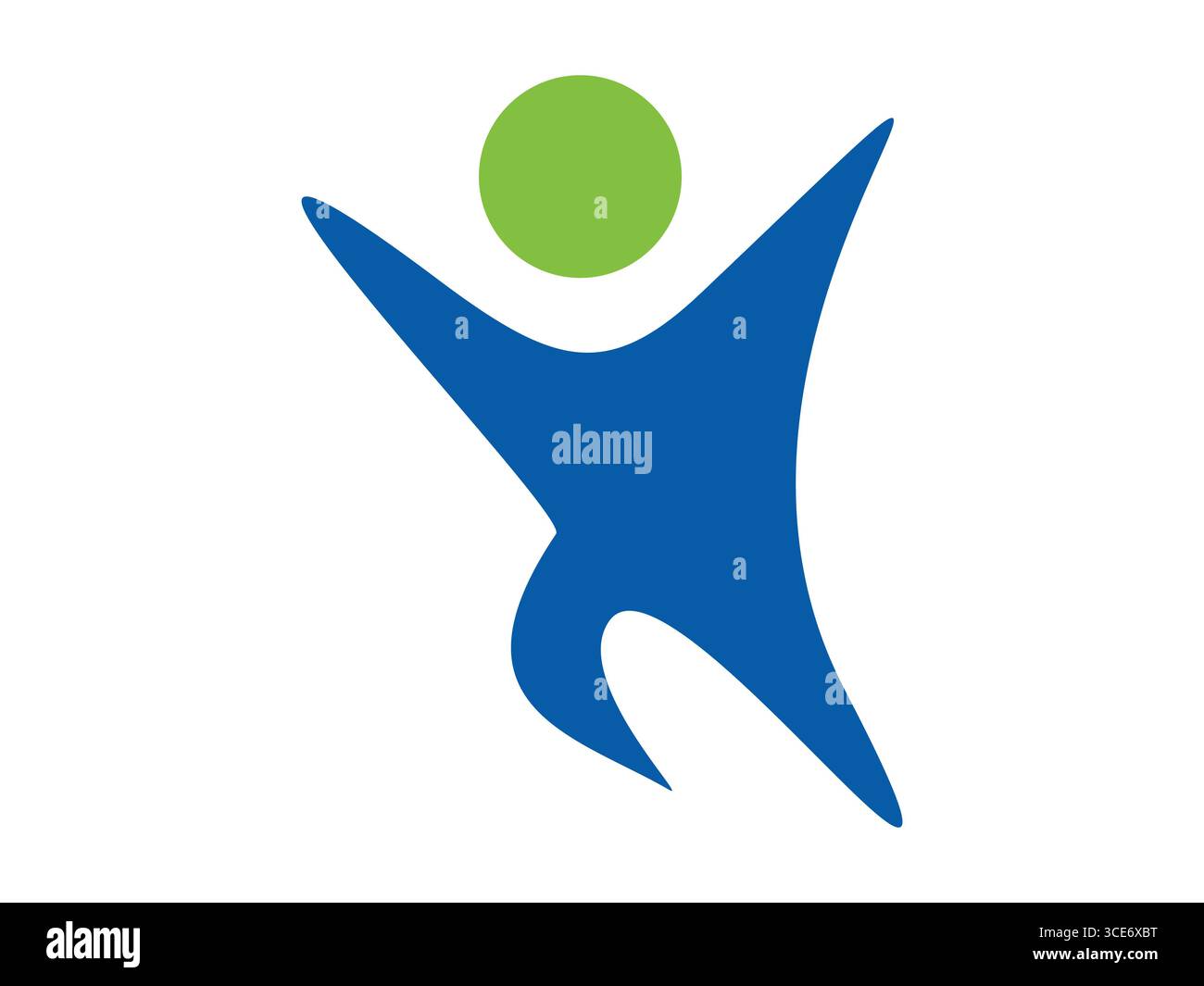 Minimalist jumping person icon vector with human silhouette in dynamic ...
