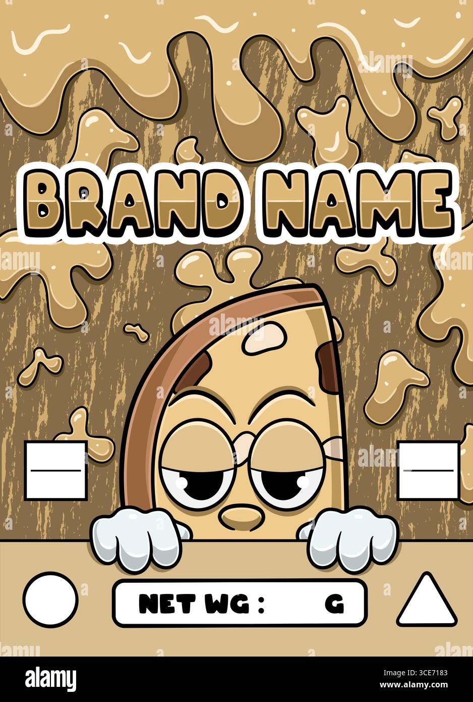 Biscotti Strain Cartoon with Slime Background. Design For Logo, Label ...