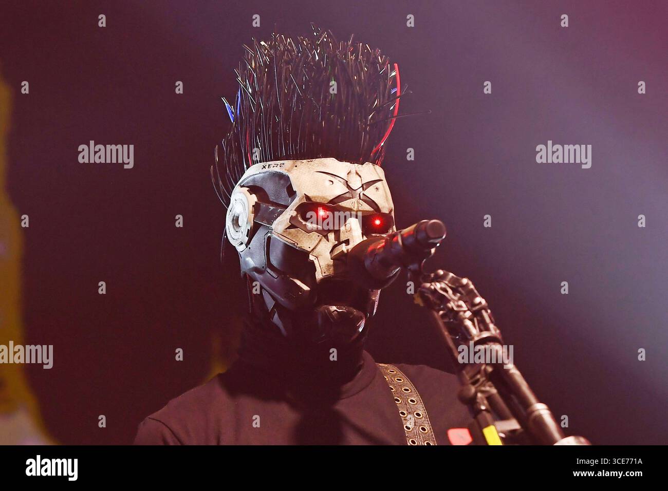 UK. 09th Aug, 2025. DERBYSHIRE, ENGLAND - AUGUST 09: Xer0 of ‘Static-X ...