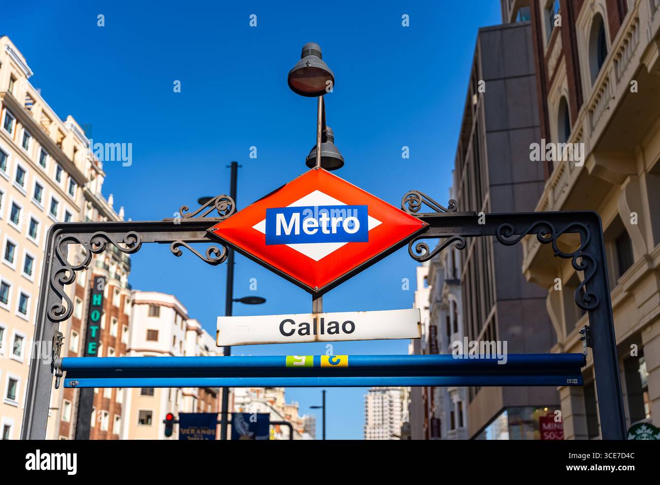 Madrid, Spain, July 26, 2025: Callao metro station in the center of ...
