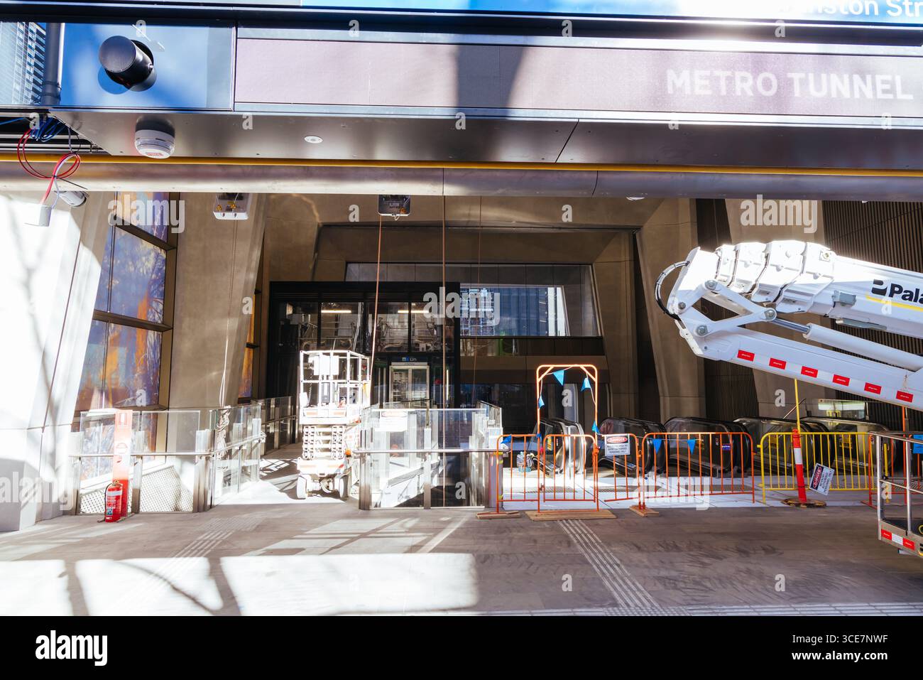State Library Train Station in Melbourne Australia Stock Photo - Alamy