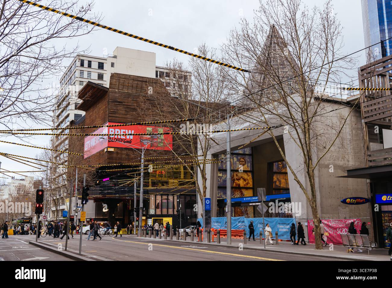 State Library Train Station in Melbourne Australia Stock Photo - Alamy
