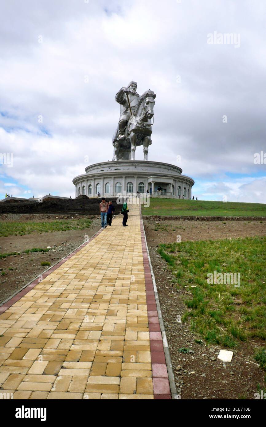 Chinggis Khaan statue, surrounding of Ulaan Baatar, Mongolia Stock ...