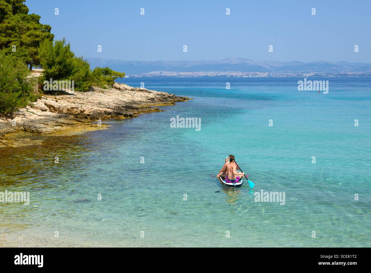 Brac, Croatia - June 14, 2025: Likva Beach, one of the best beaches in ...