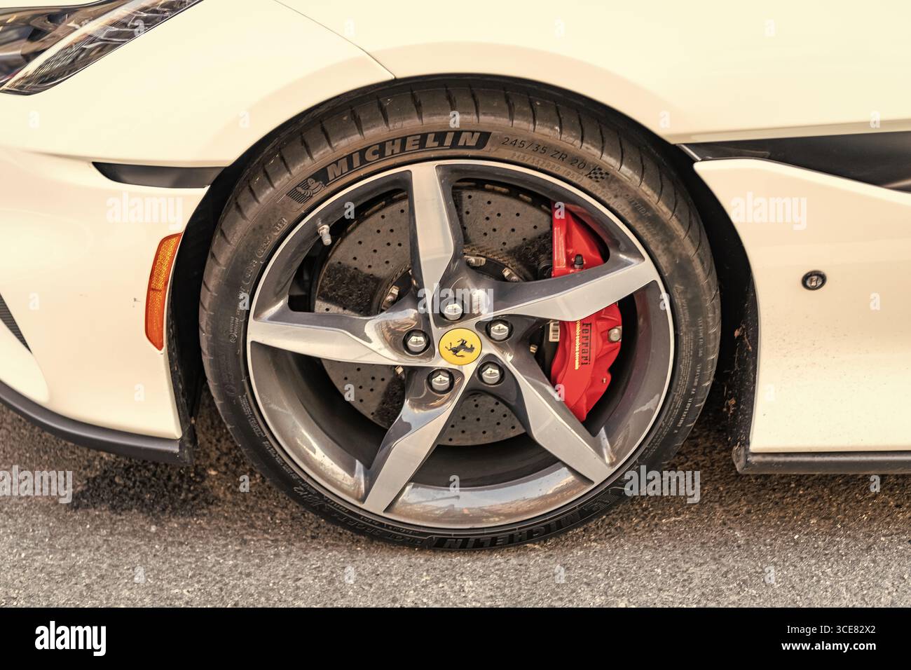New York City, USA - March 15, 2024: 2023 Ferrari Portofino M ...