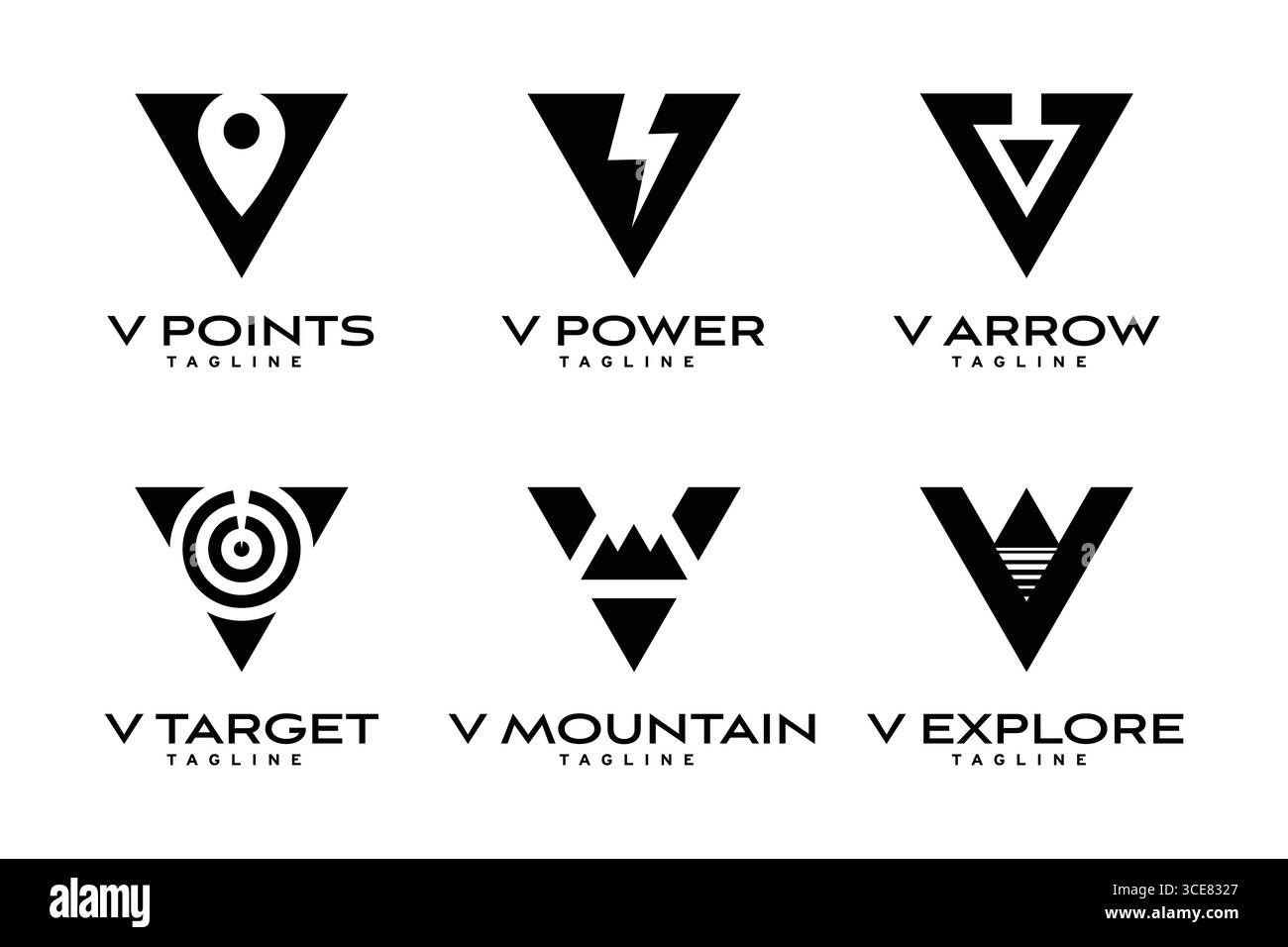 Simple modern logo featuring Black and White Stock Photos & Images - Alamy