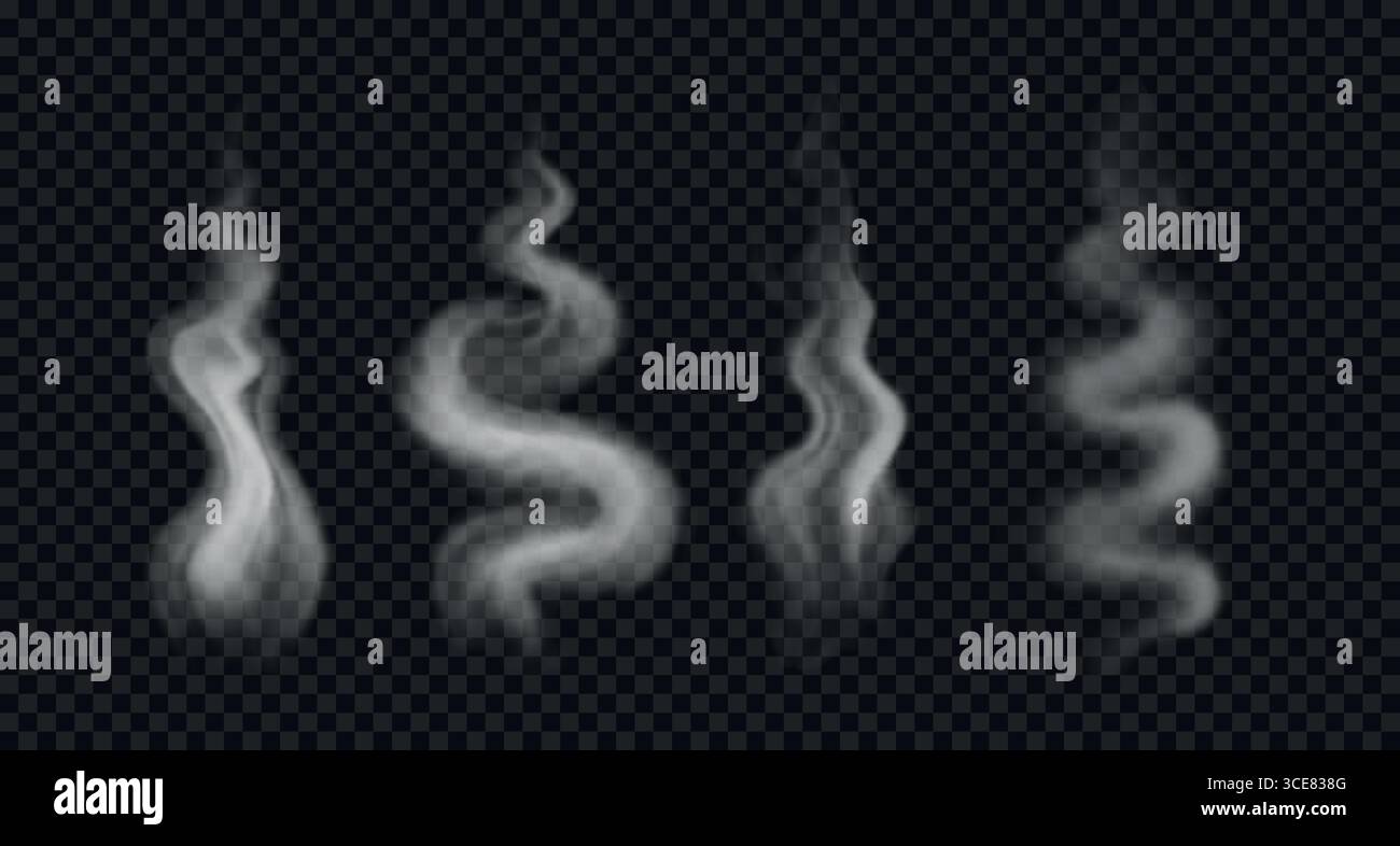 Realistic vector hot smoke or steam from food Stock Vector Image & Art ...