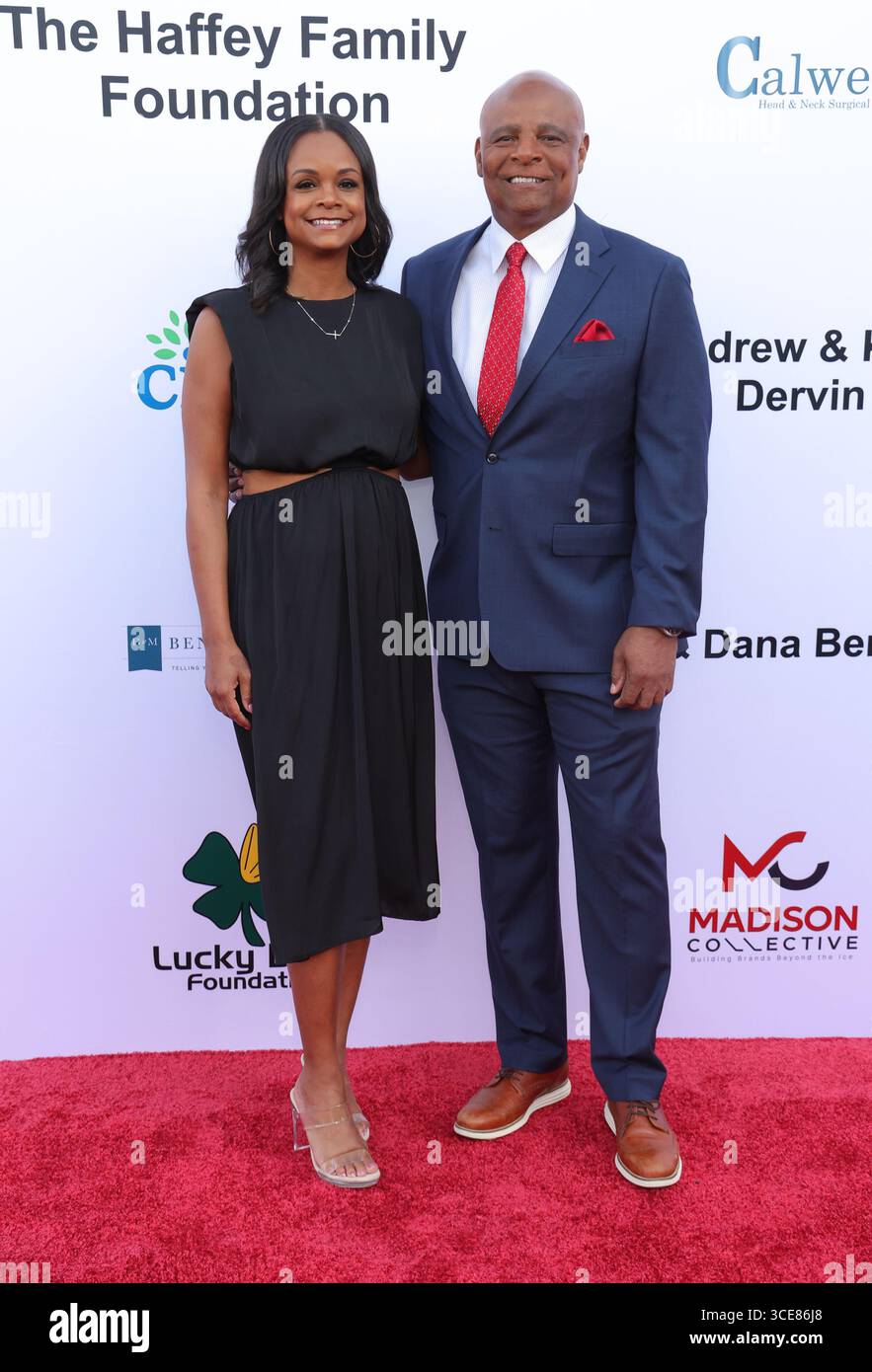 Los Angeles, California, USA. 15th Aug, 2025. Chelsea Moon, Warren Moon ...