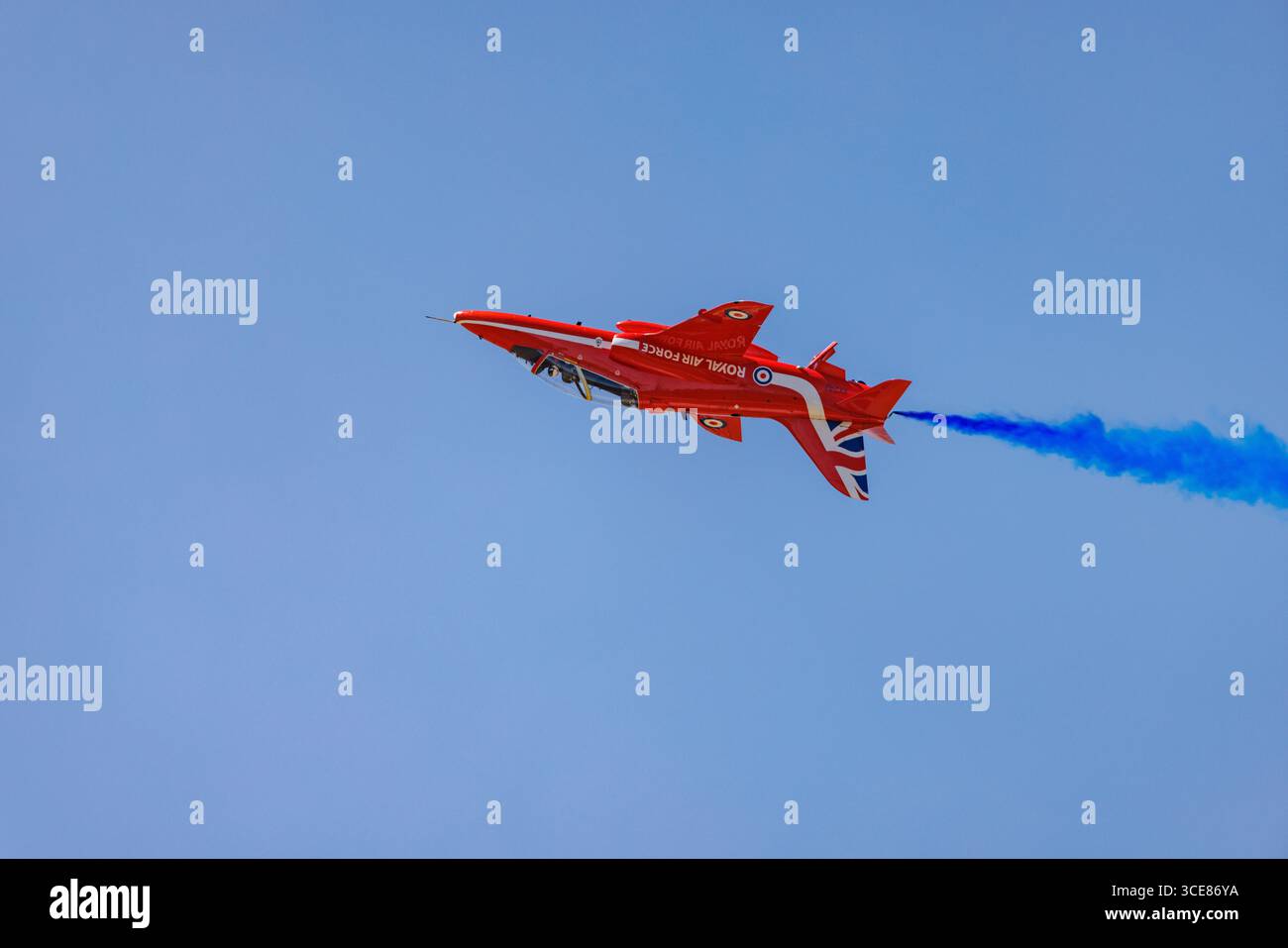 Red Arrows BAE Hawk Tmk1 Aircraft of the Royal Air Force display at RAF ...