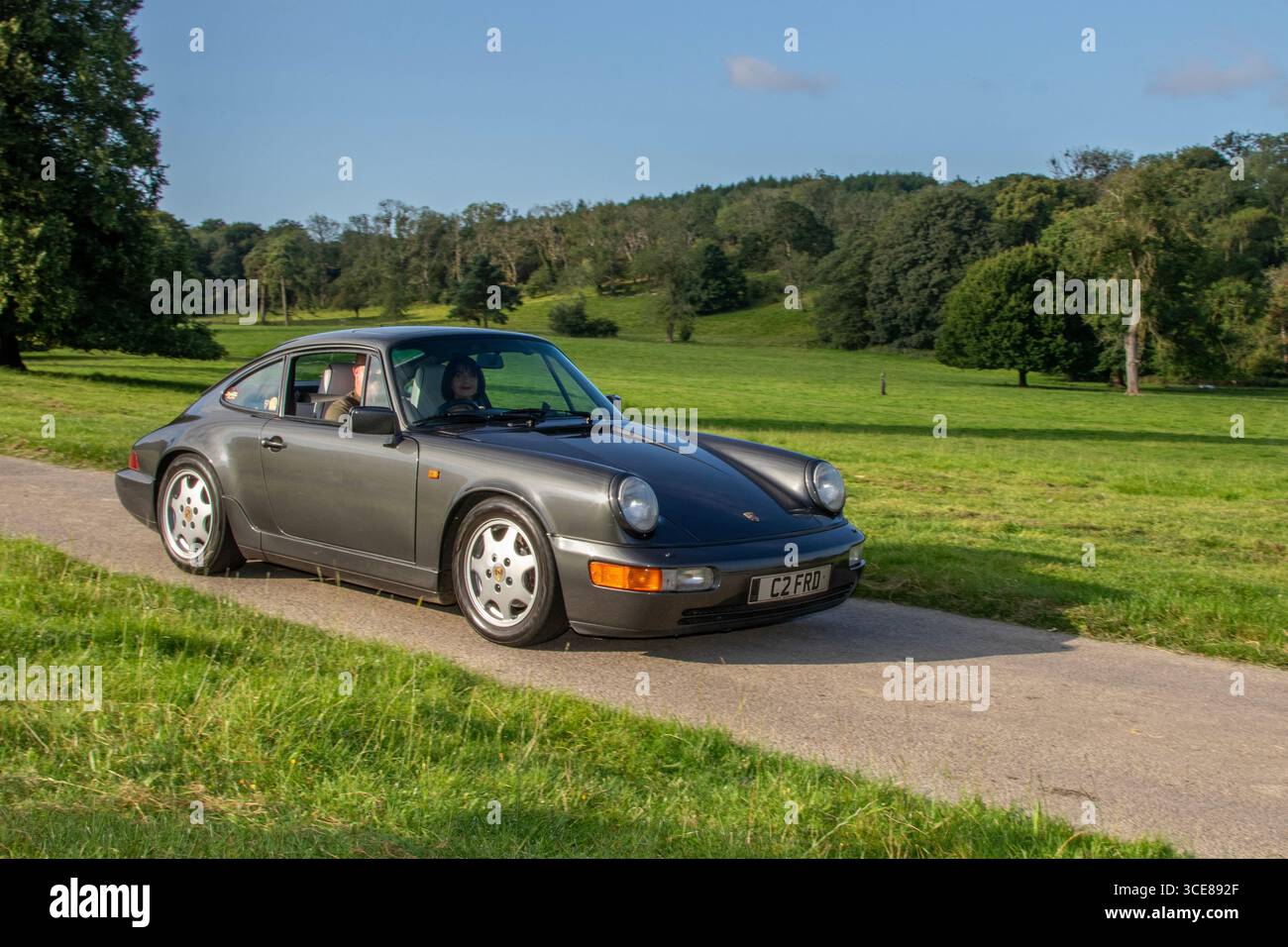 1990 90s nineties Grey Porsche 911 3600 cc, six-cylinder, boxer engine ...