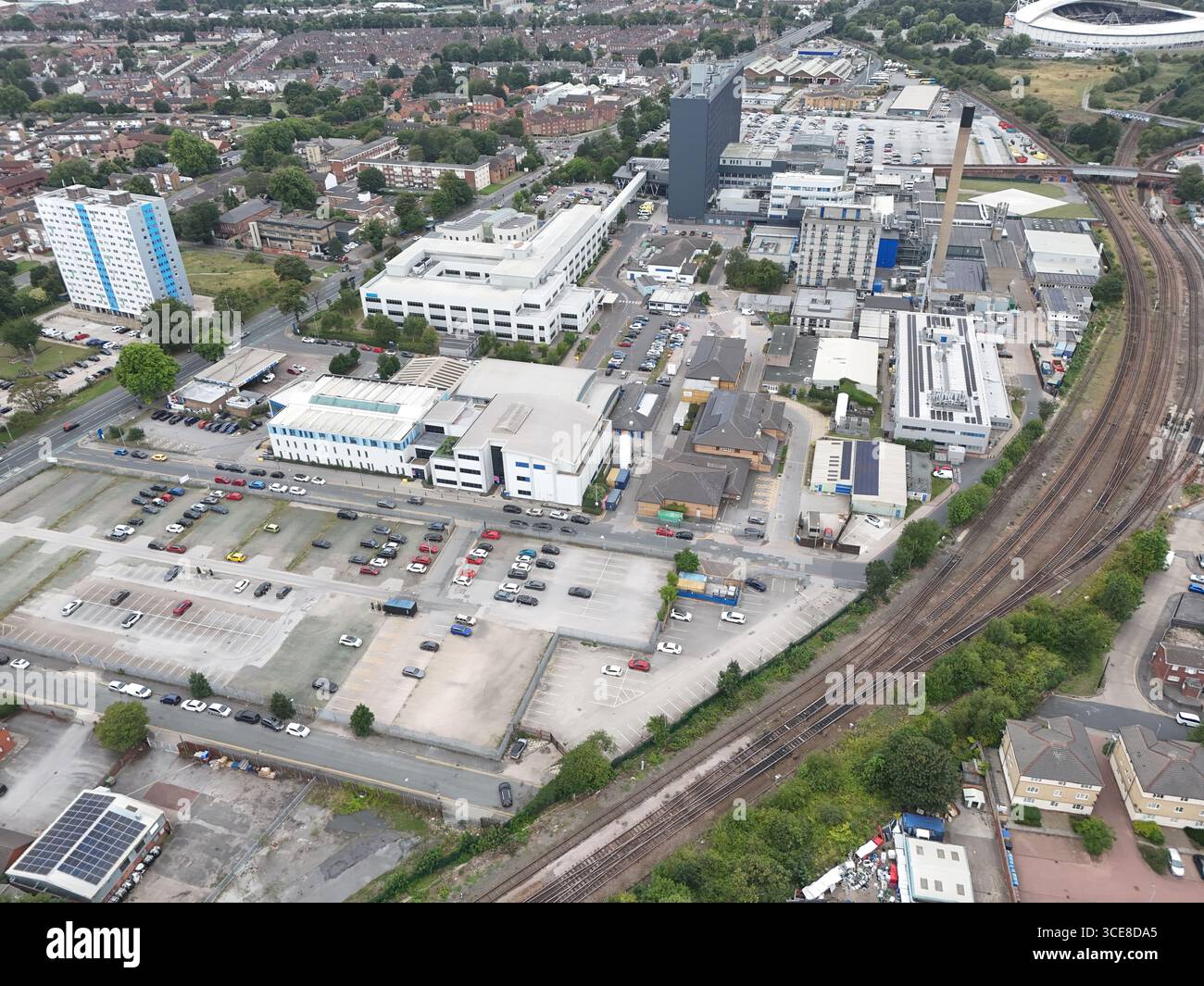 aerial view of aerial view of Hull Royal infirmary, Hull University ...