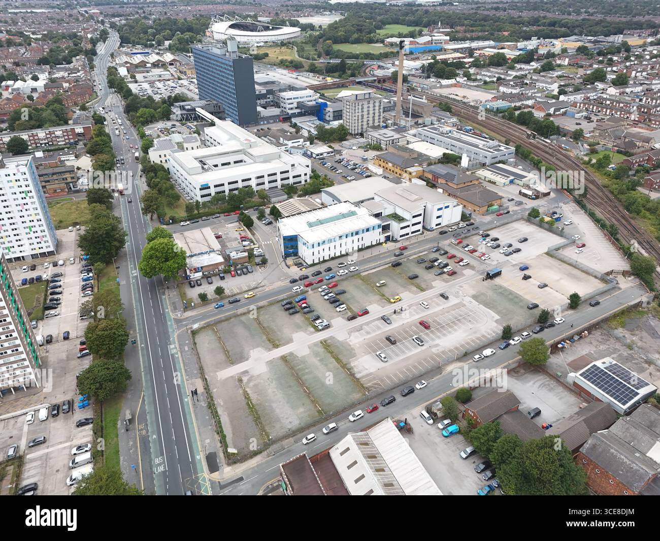 aerial view of aerial view of Hull Royal infirmary, Hull University ...