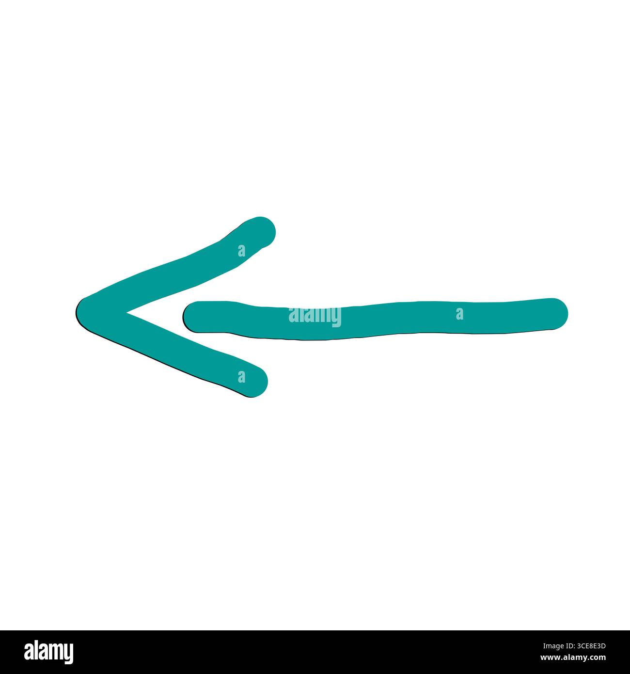 Light blue arrow sketch. Line and icon in hand-drawn style. Vector ...