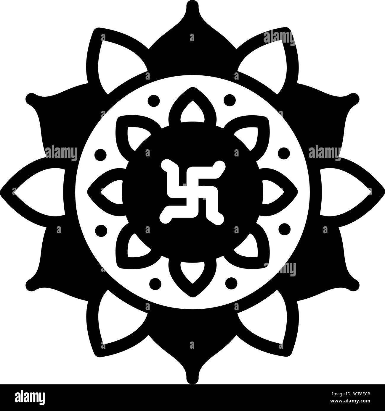 Icon for traditional, rangoli Stock Vector Image & Art - Alamy