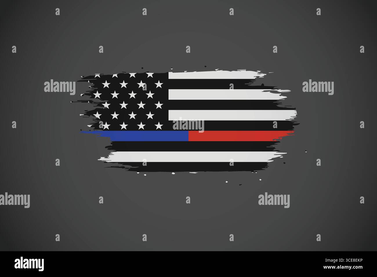 Police thin blue line flag Stock Vector Images - Alamy