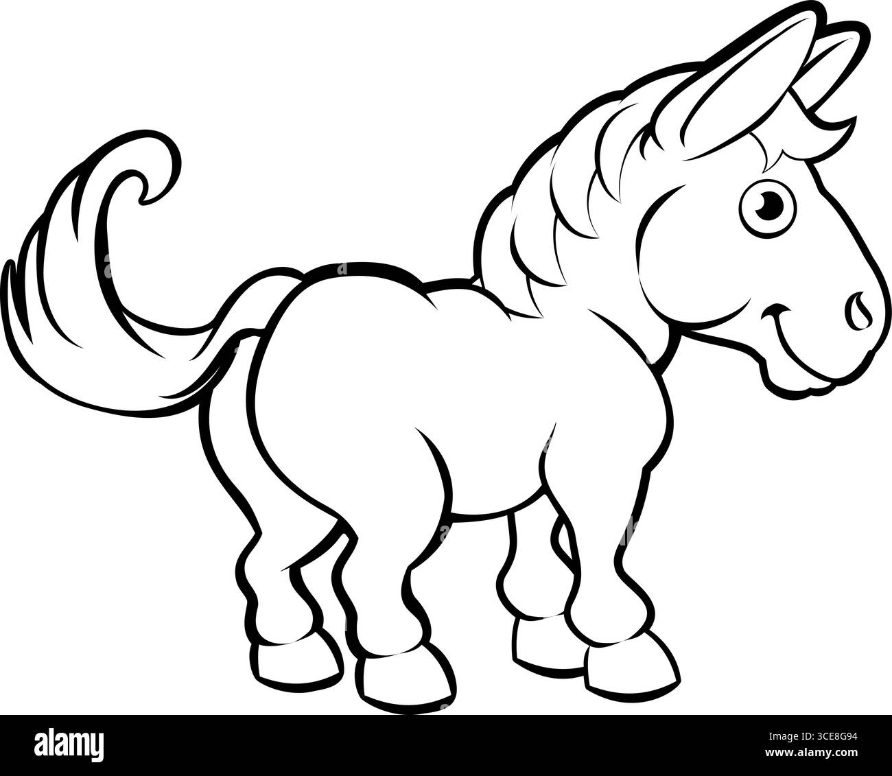 Horse Animal Cartoon Character Illustration Stock Vector Image & Art ...
