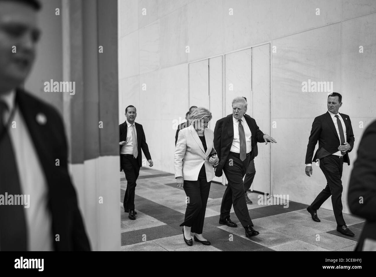 President Donald Trump tours the John F. Kennedy Center for the ...