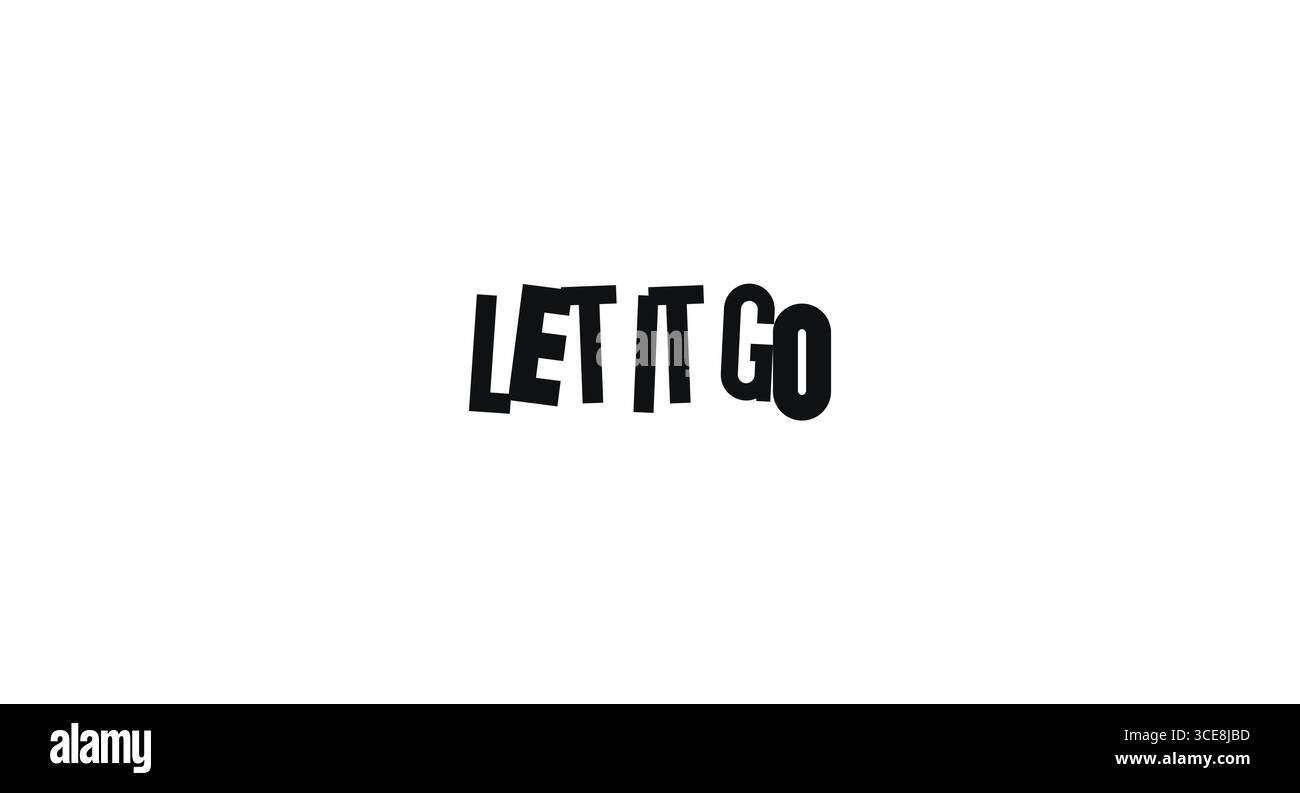 Emotional Letting Go Quote In Expressive Typography For Mental Wellness ...