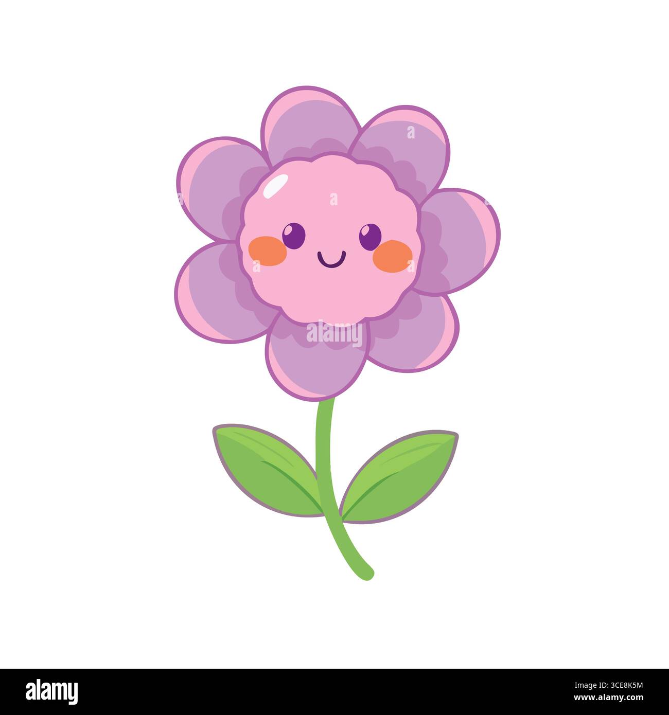 Smiling animated flower Stock Vector Images - Alamy