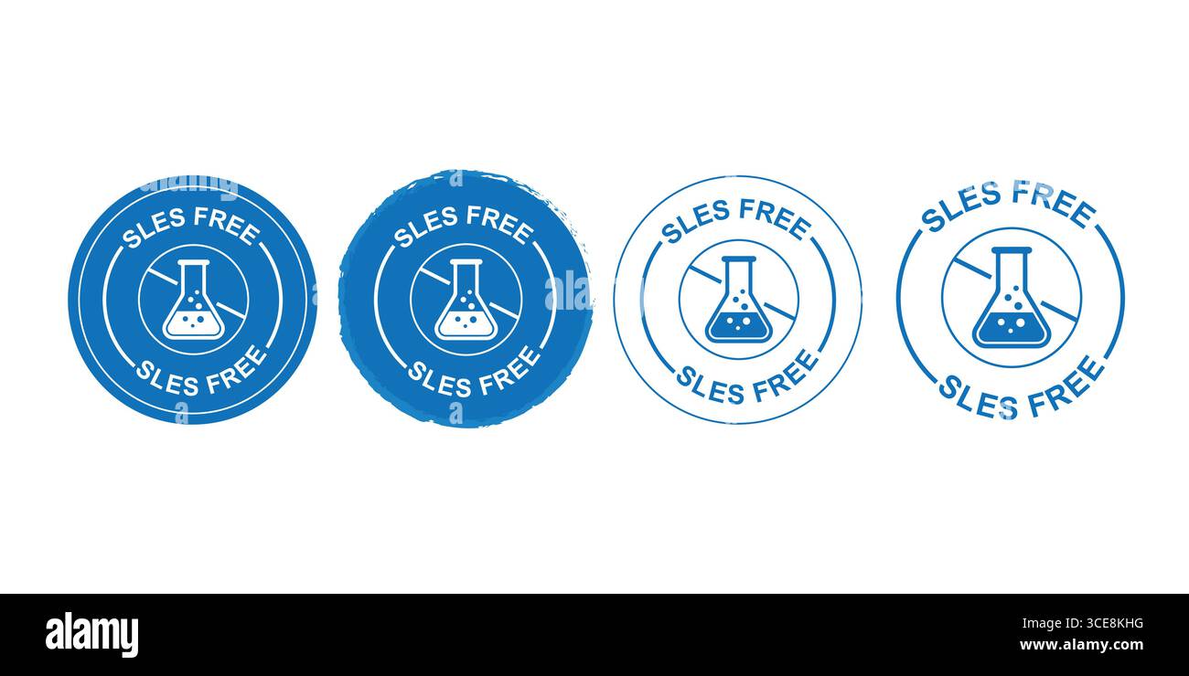SLES Free Seal Icons for Natural and Eco Safe Products Stock Vector ...