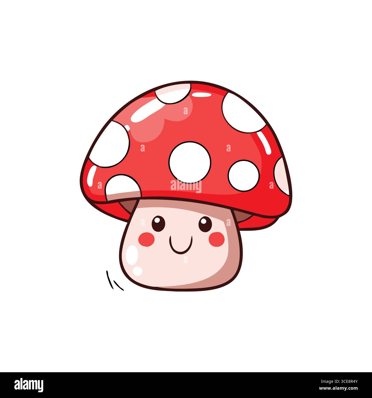 Red mushroom white dots Stock Vector Images - Alamy