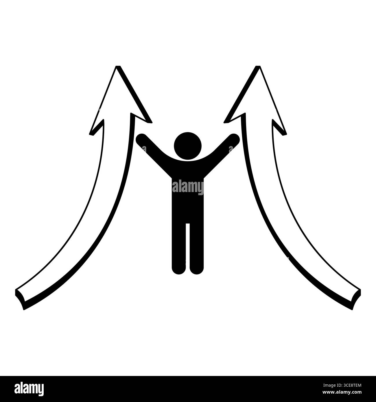 Raised his arms and balance Stock Vector Images - Alamy