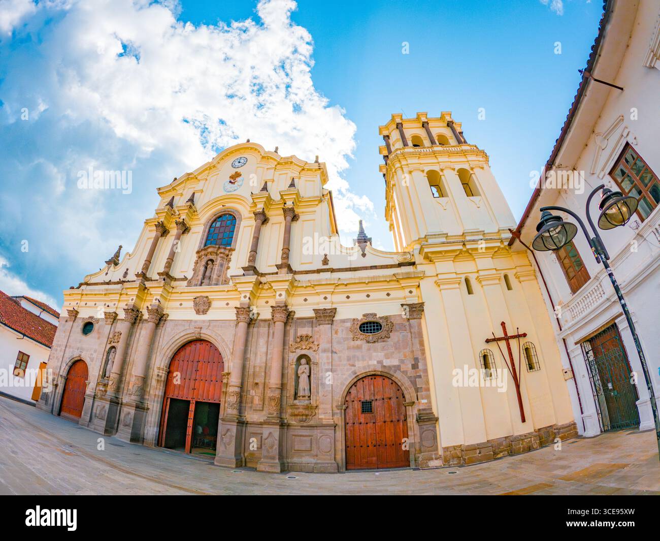 A stunning view of a historic cathedral in Popayán, Colombia ...