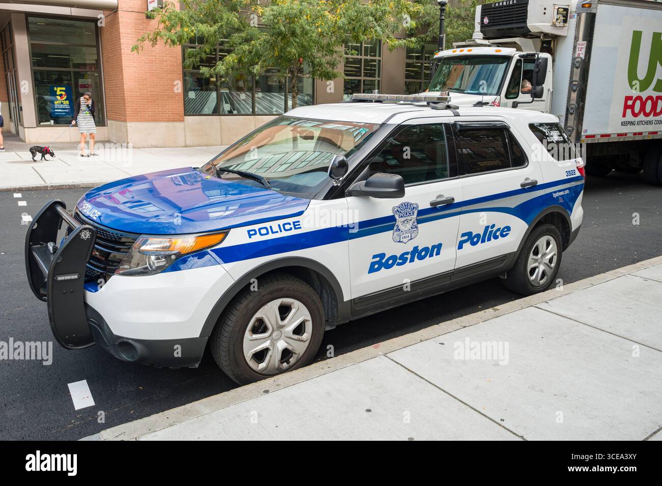 Boston Police Ford Explorer vehicle, Canal Street, West End, Boston ...