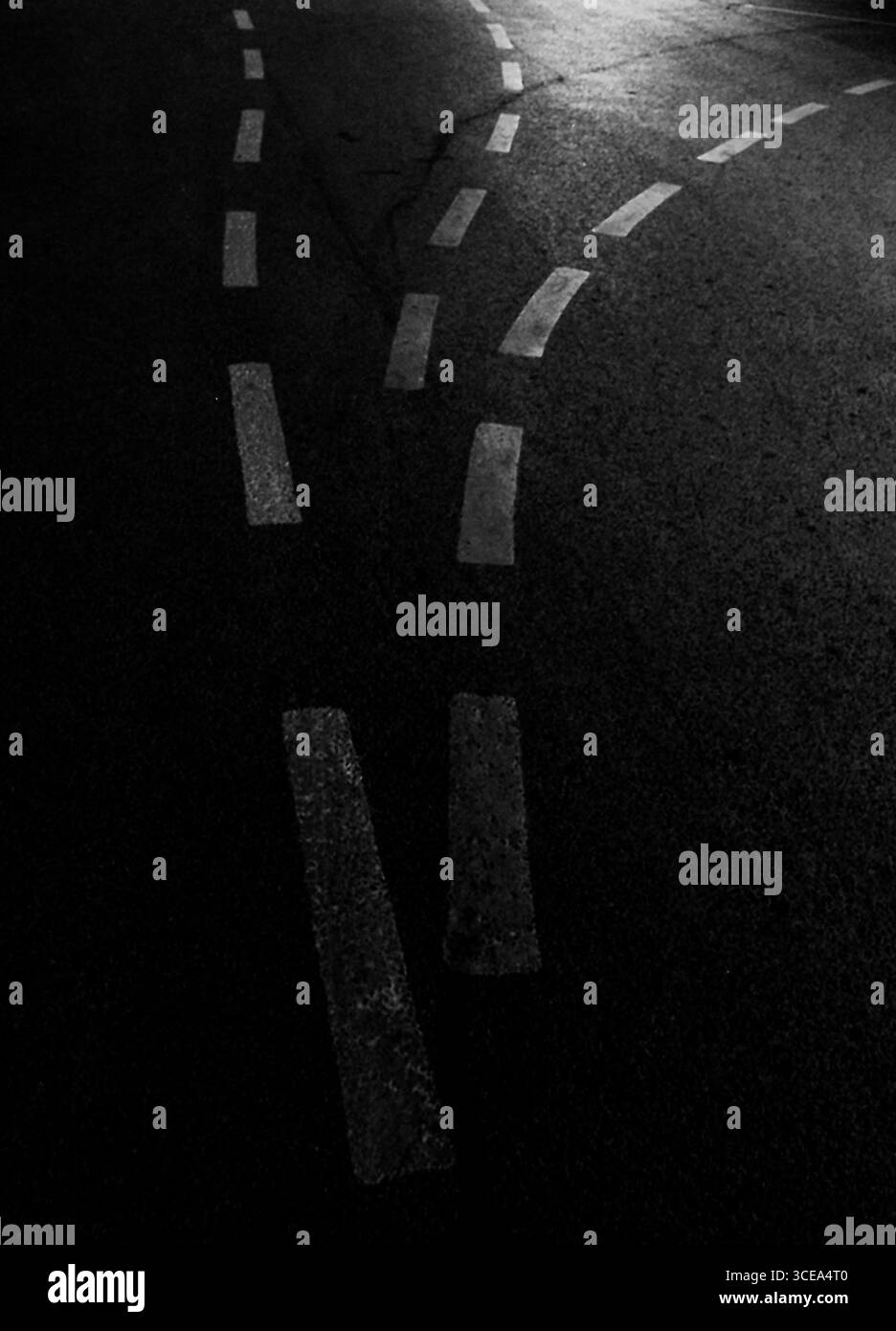 Traffic street night Black and White Stock Photos & Images - Alamy