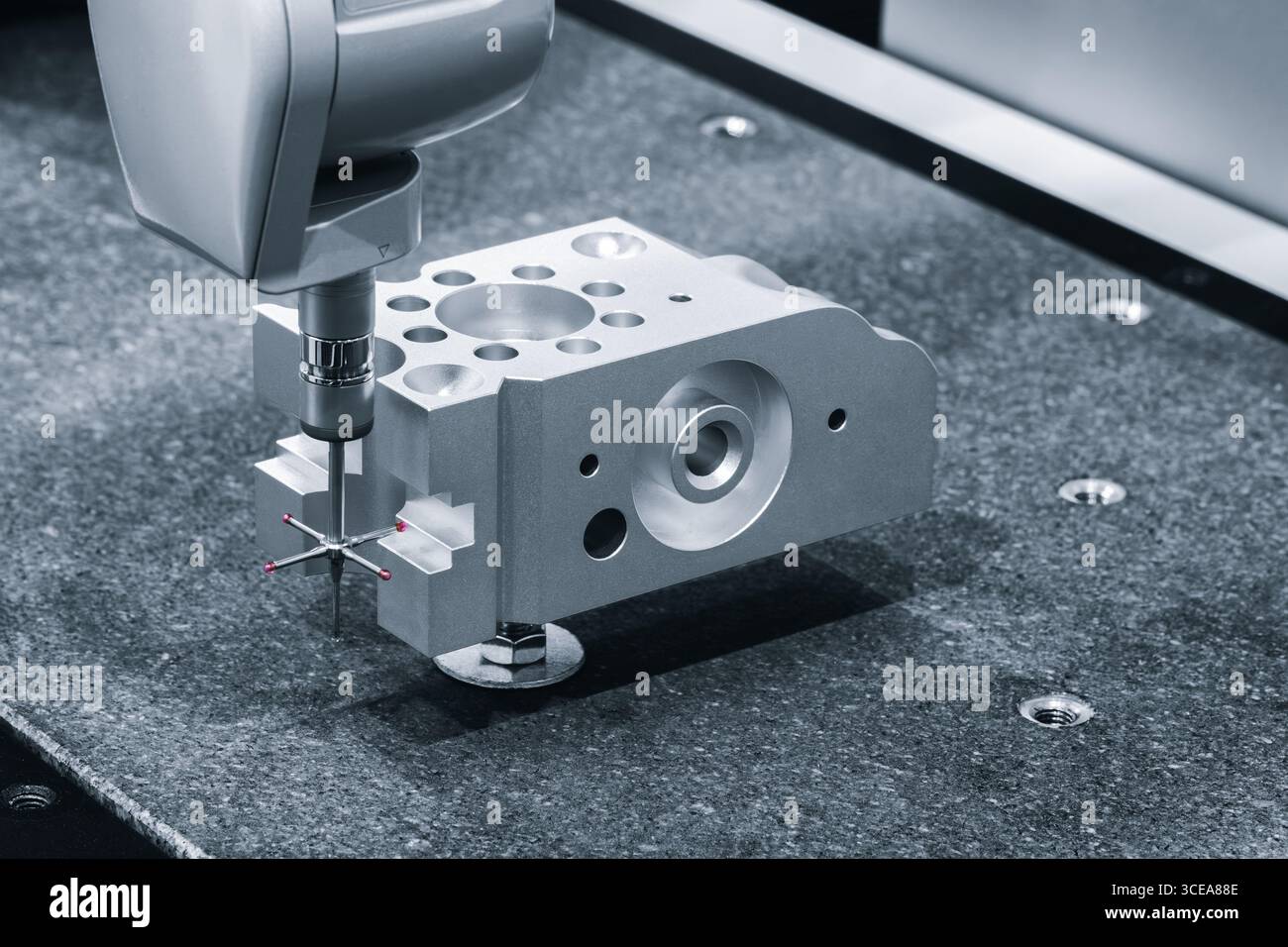 Quality control on milling CNC machine, coordinate measuring machine ...