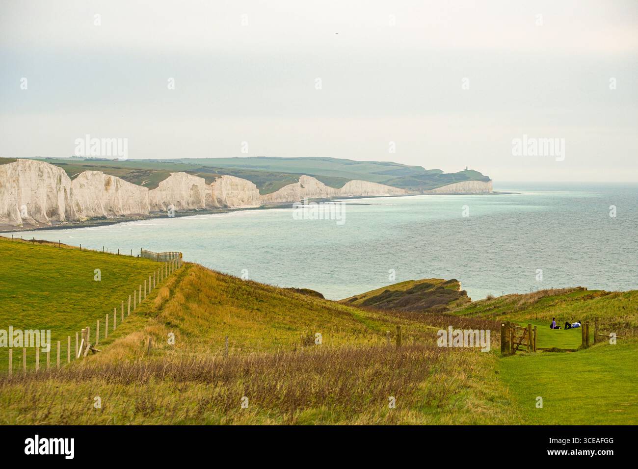 Views of the Seven Sisters Cliffs, Birling Gap and the Belle Tout ...