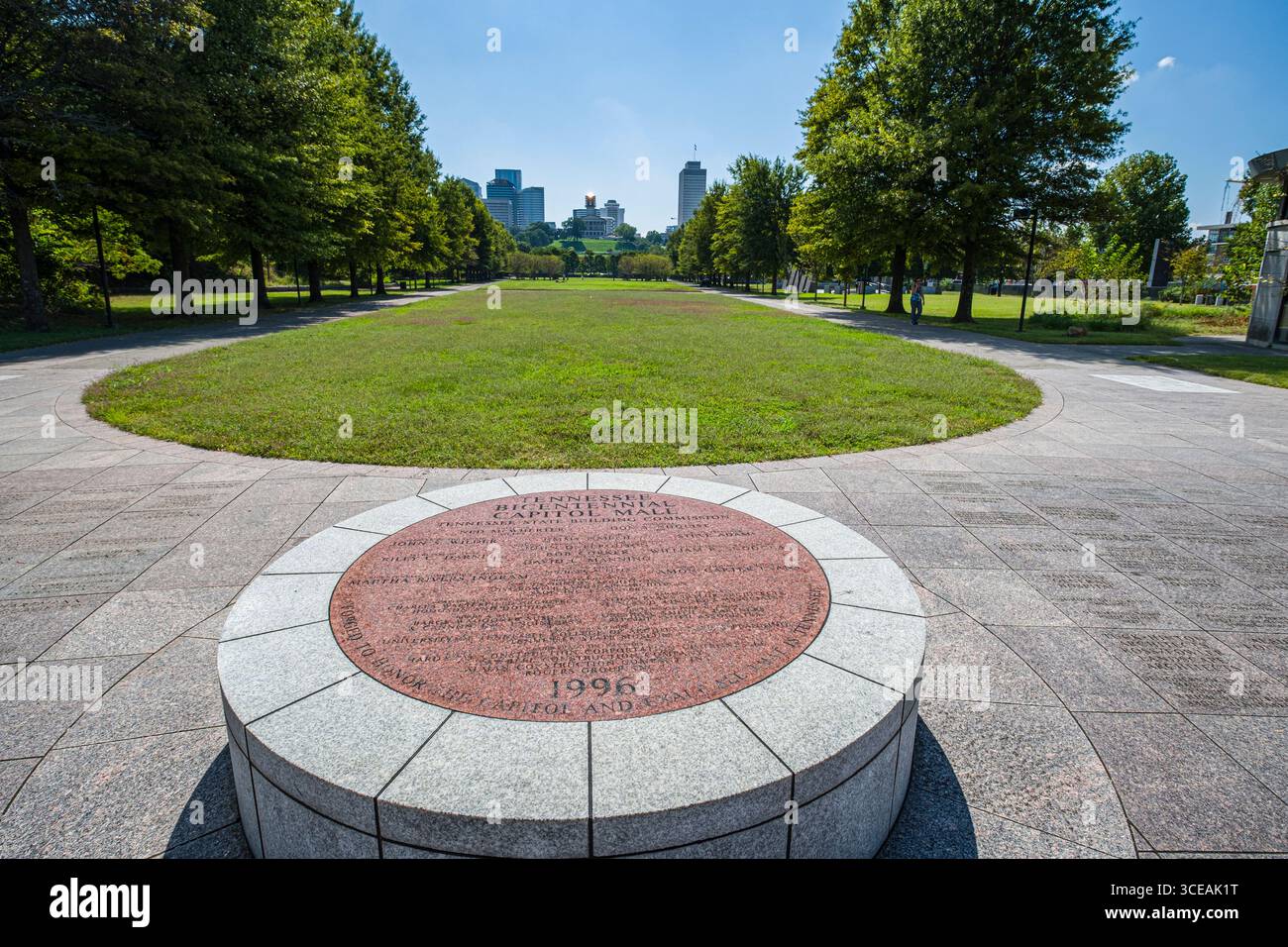 Stone monument in the Bicentennial Capitol Mall State Park, Nashville ...
