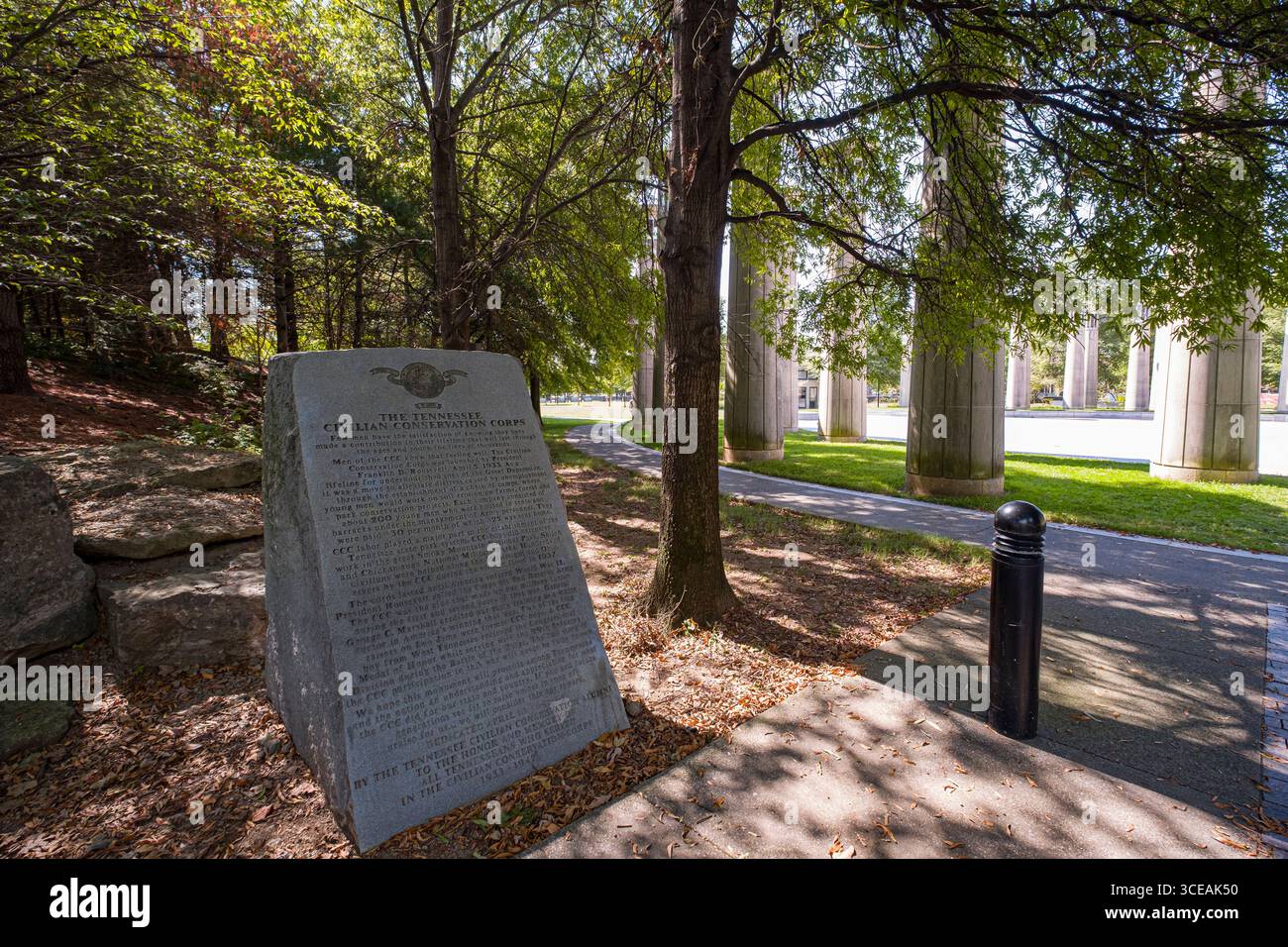 Granite monument to the Tennessee Civilian Conservation Corps, Court of ...