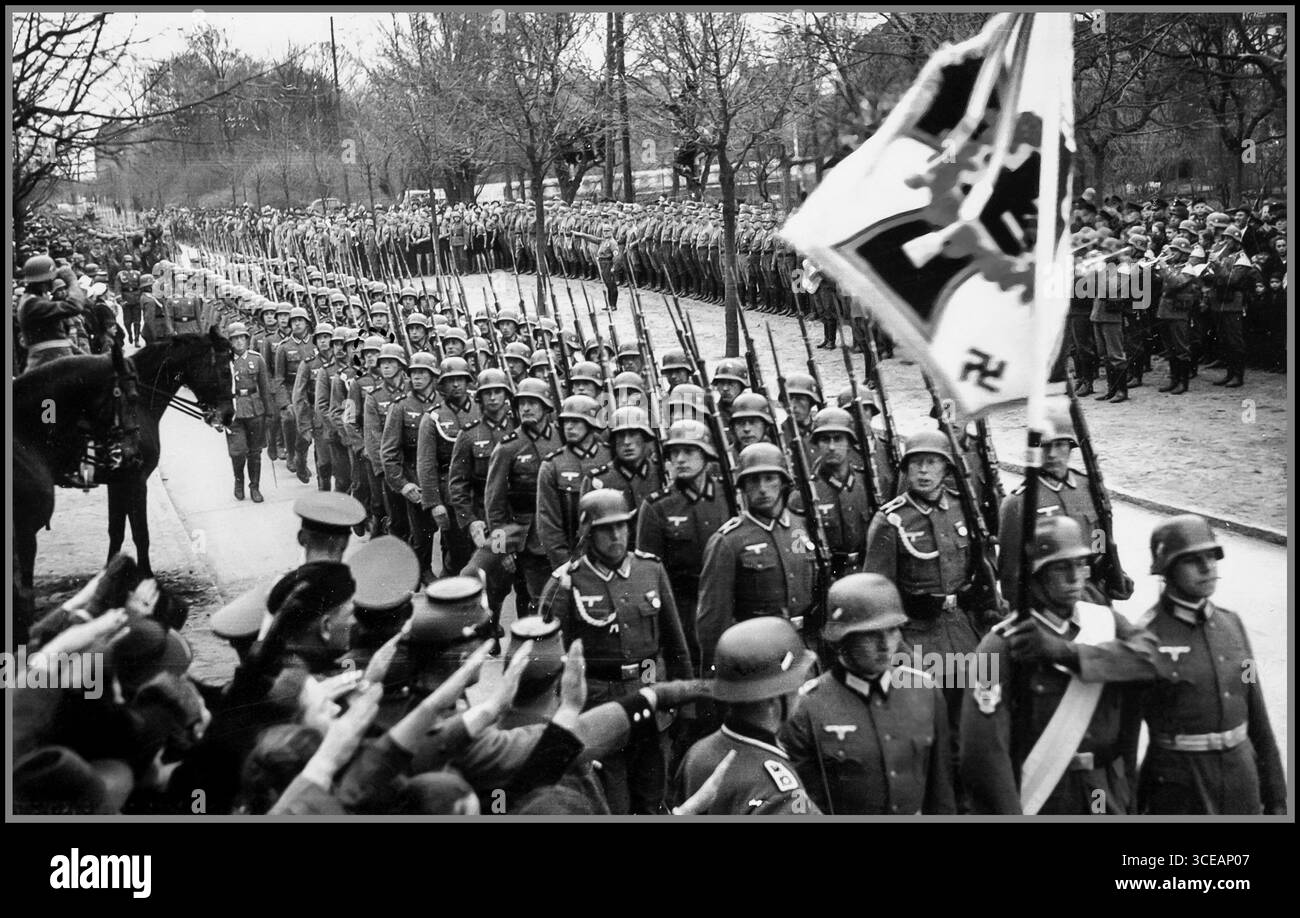 NAZI PARADE1940s Nazi Wehrmacht Army Marching Parade with band and ...