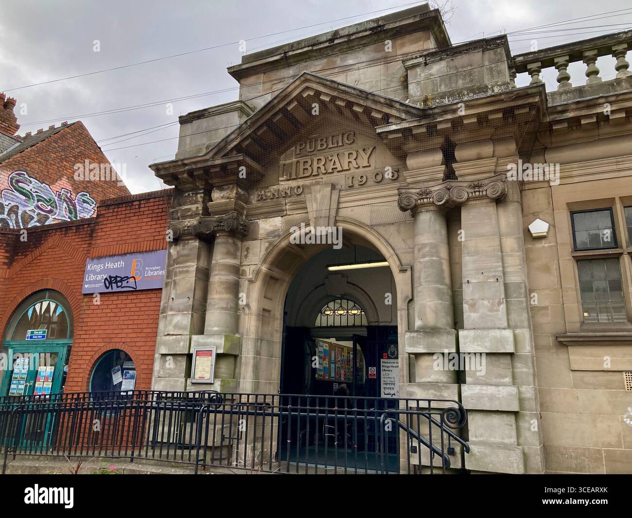 Entrance of Kings Heath Library Stock Photo - Alamy