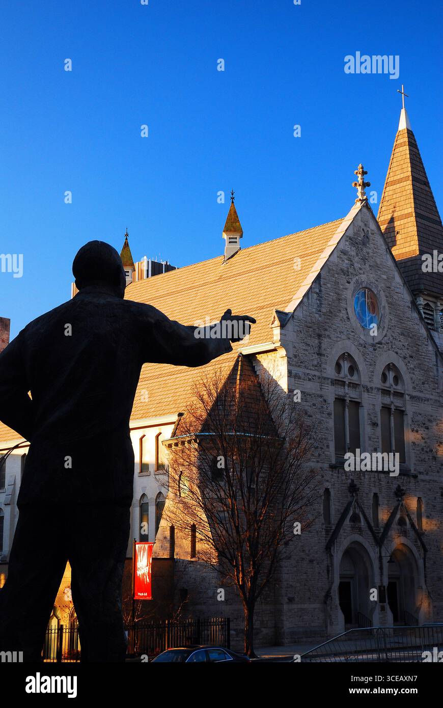An adult man stands on the grounds of the Georgia State Capitol in ...