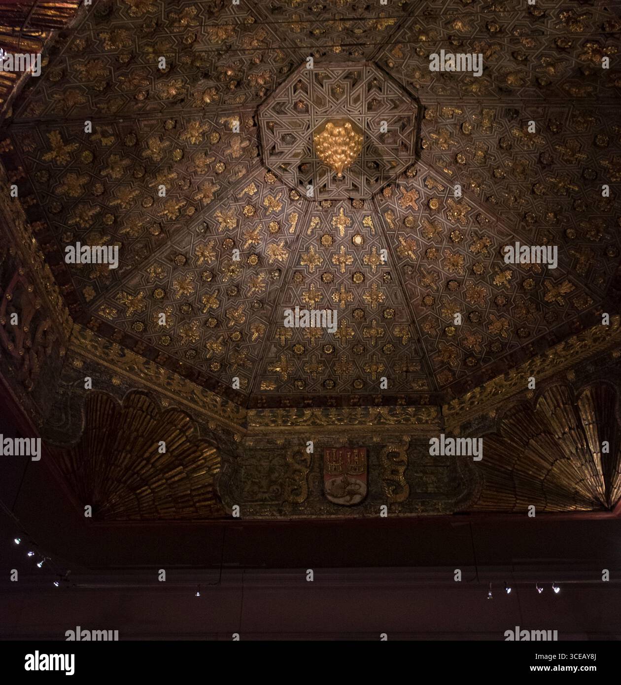 Ornate ceiling inside Legion of Honor Art museum, San Francisco ...