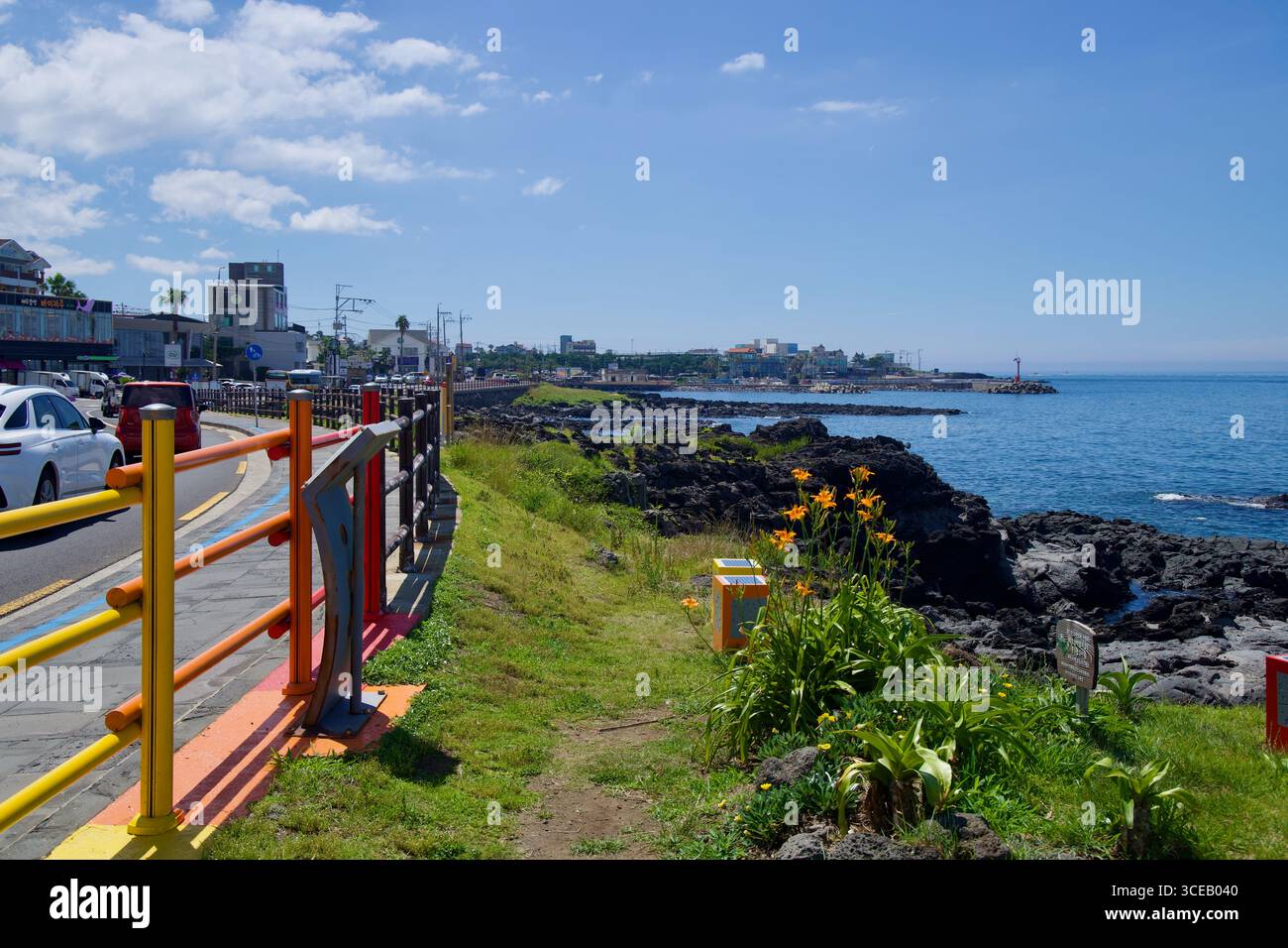 Rainbow along coastal road in hi-res stock photography and images - Alamy